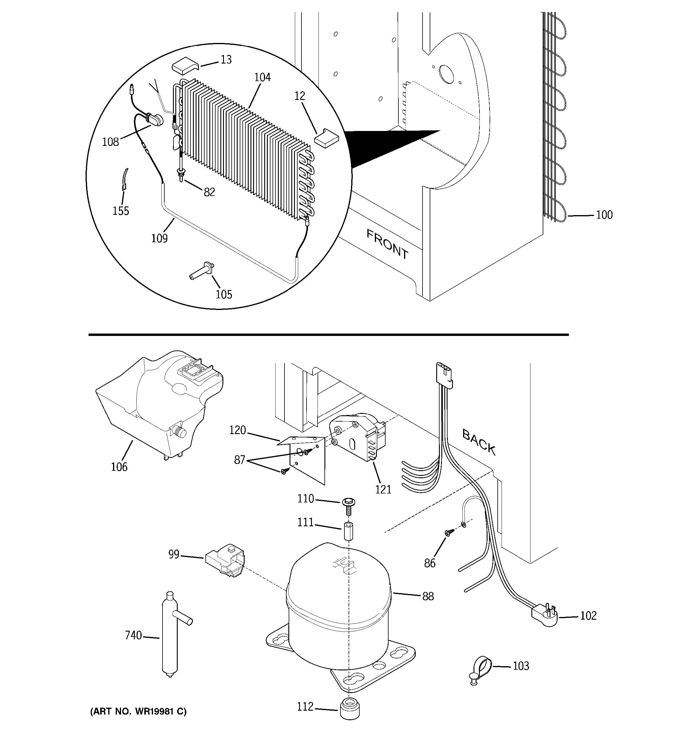 Assembly View for UNIT PARTS | FUF14DTARWH