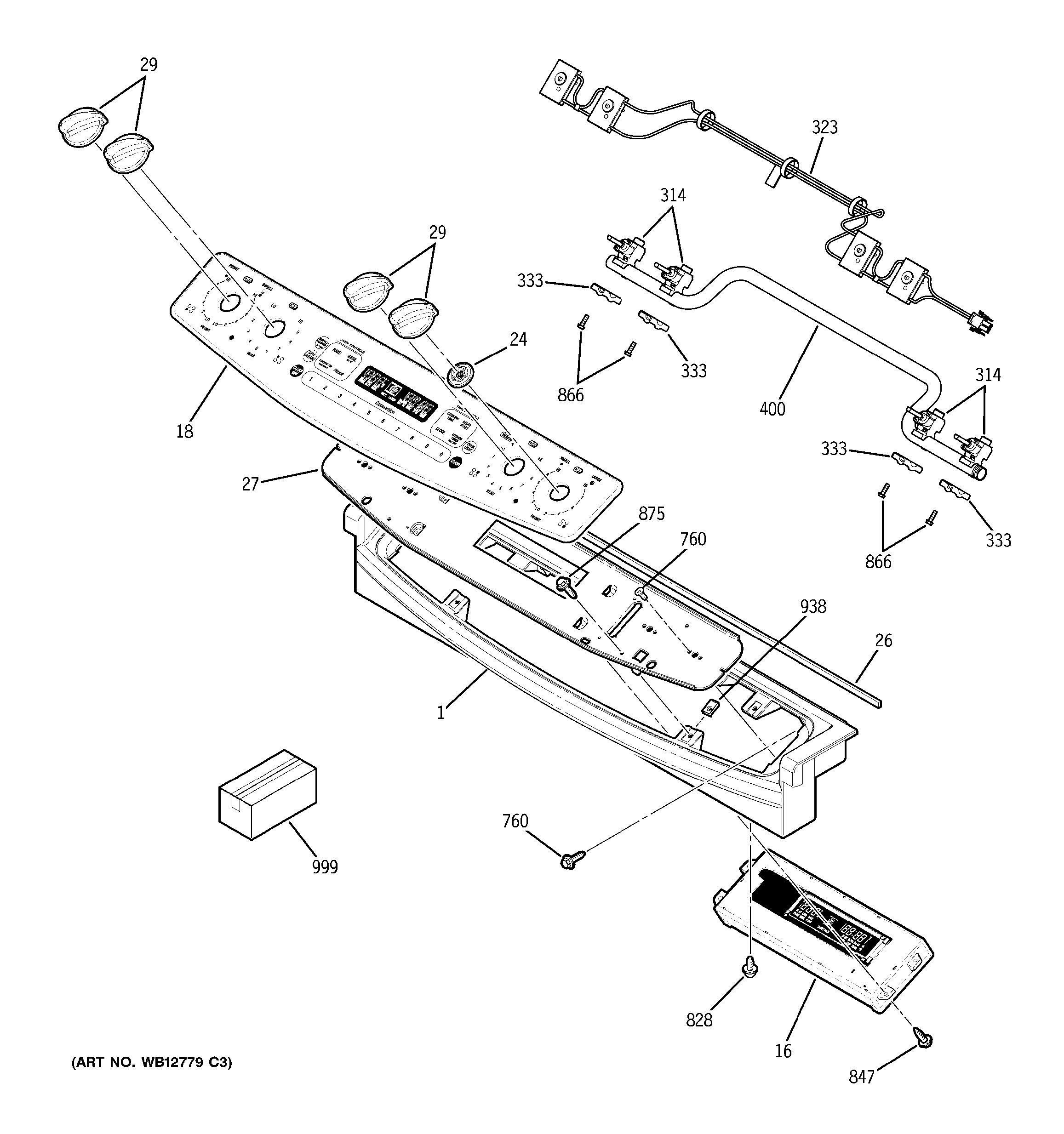 Assembly View for CONTROL PANEL | JGS968SEK3SS