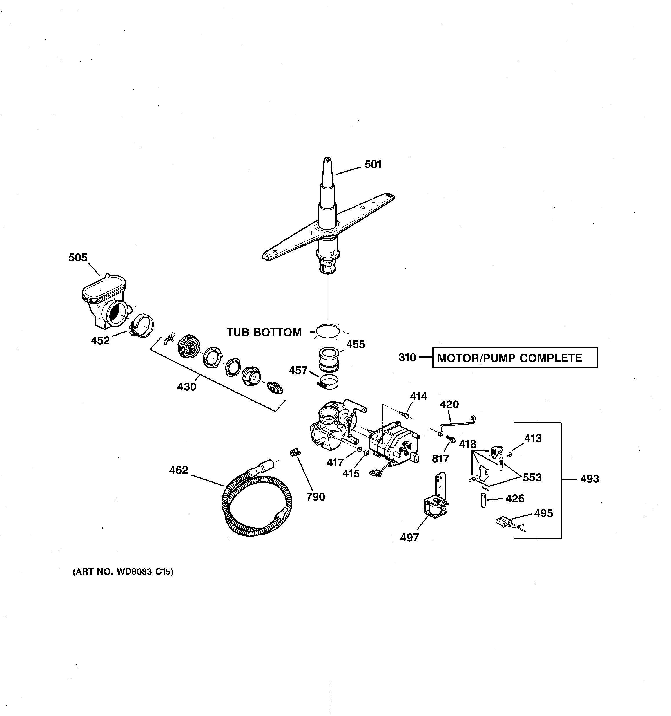 Assembly View for MOTOR-PUMP MECHANISM | GSD4000J00BB