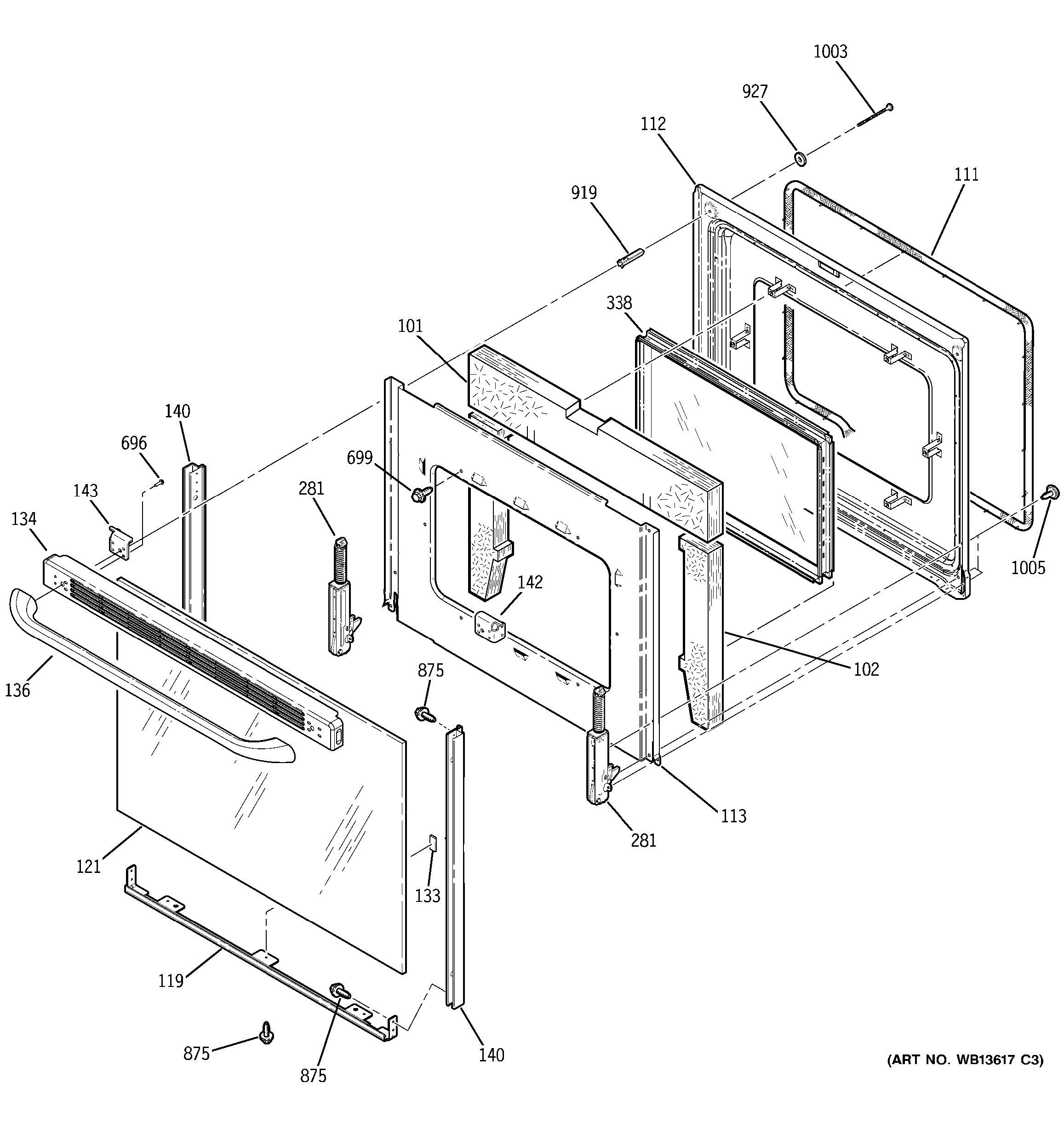 Assembly View for DOOR | JBP70WK4WW
