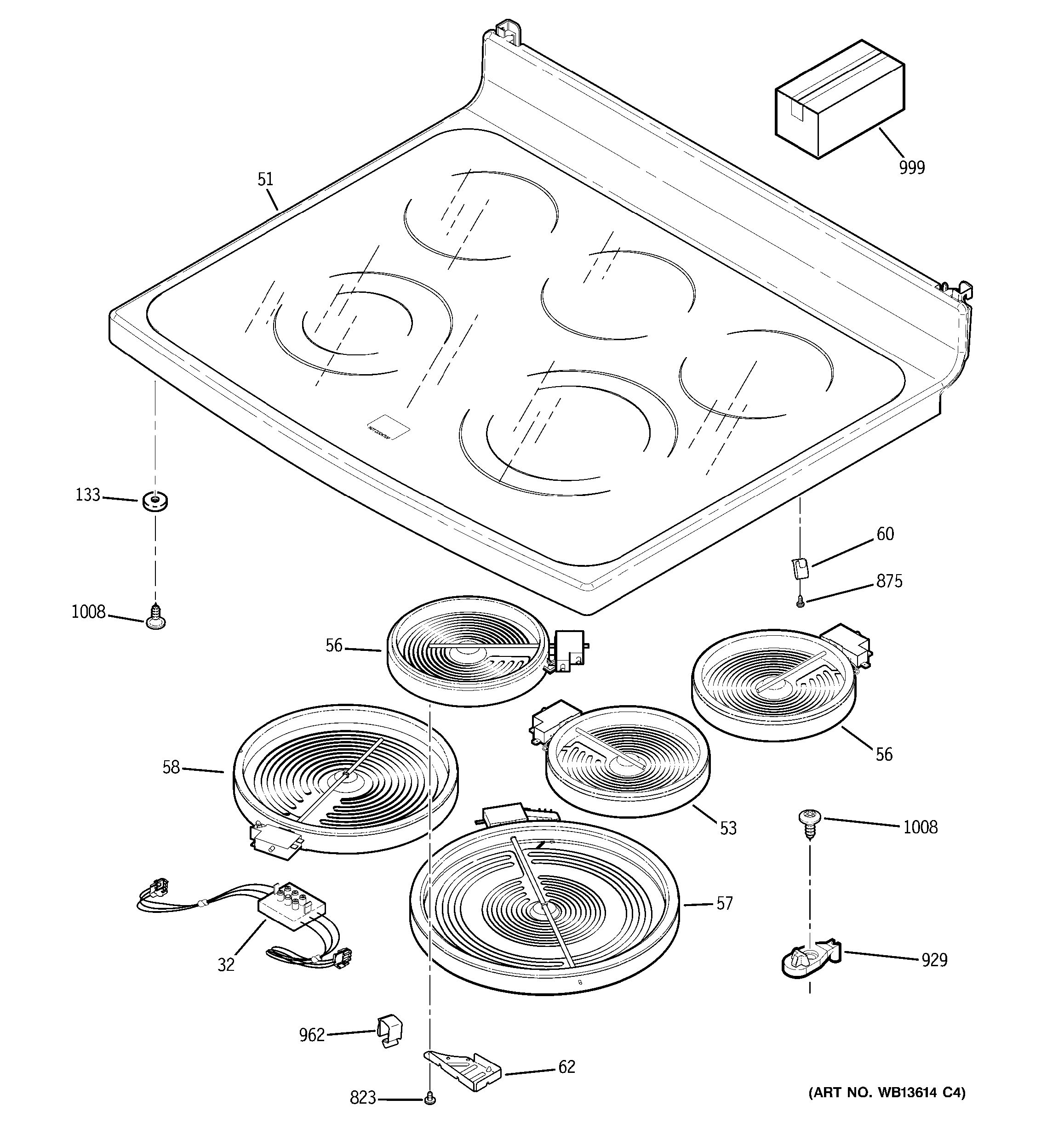 Assembly View for COOKTOP | JB900SK6SS
