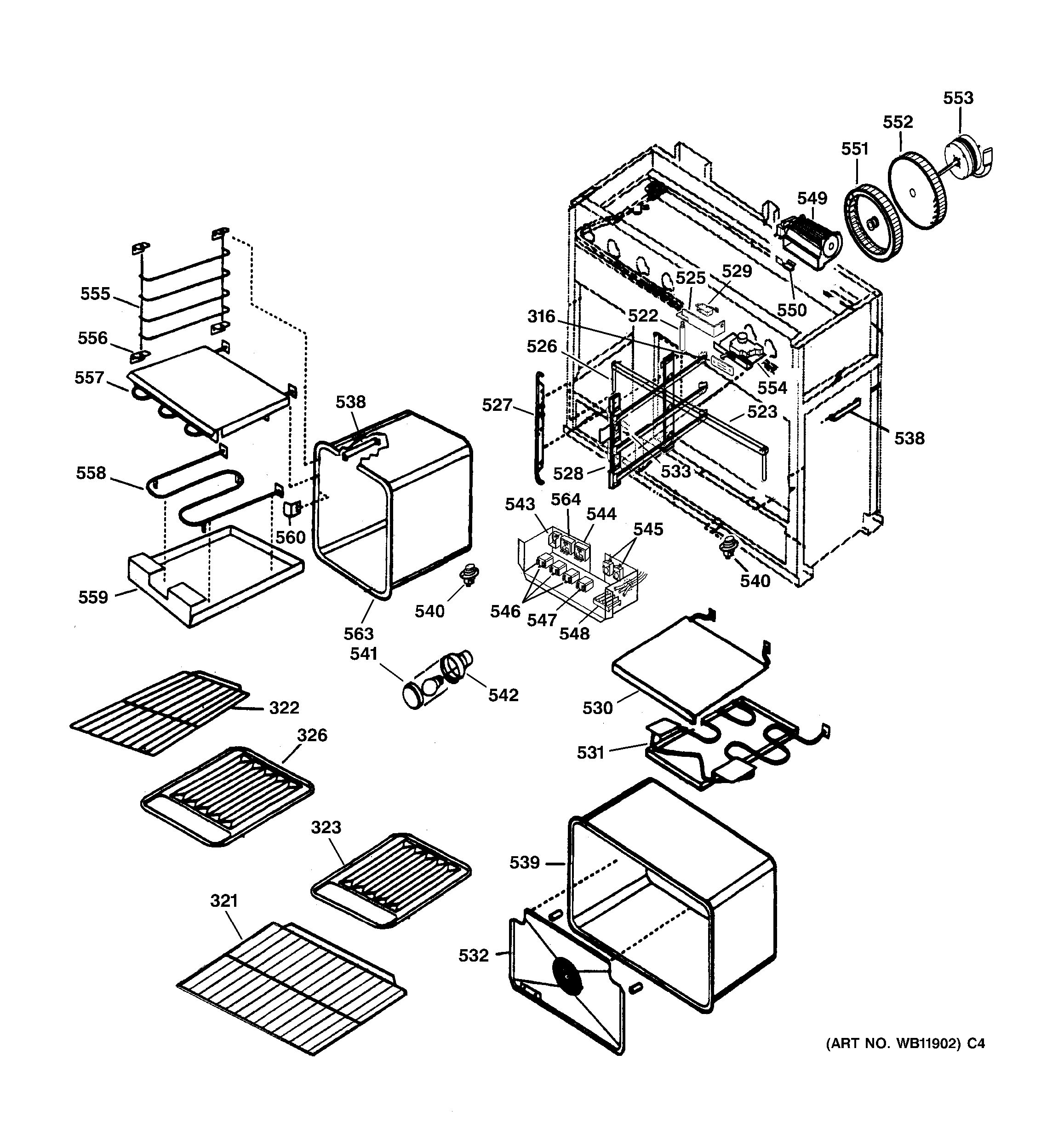 Assembly View for OVEN ASSEMBLY | ZDP48N4GD2SS