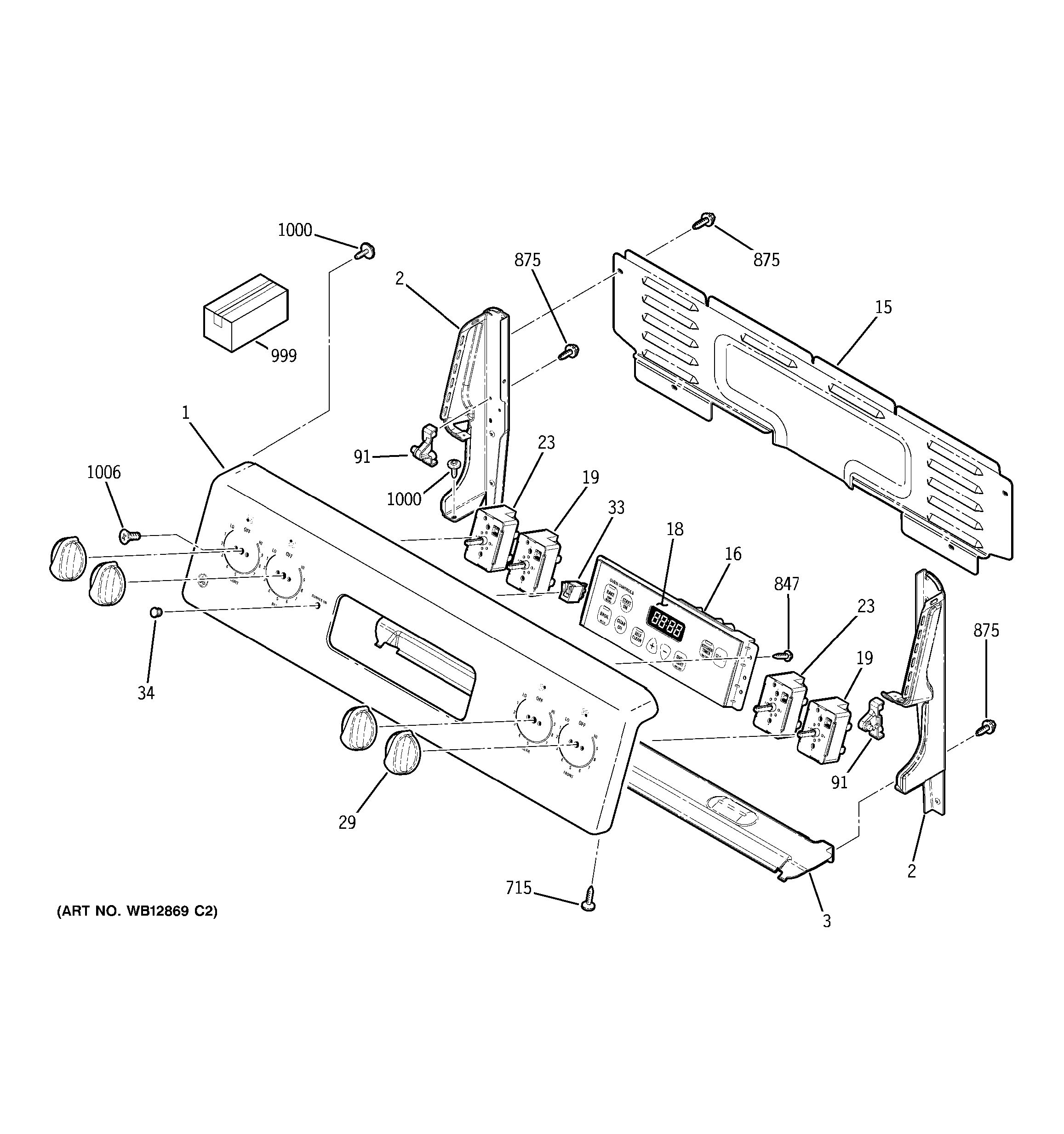 Assembly View for CONTROL PANEL | JBP23DN1WW