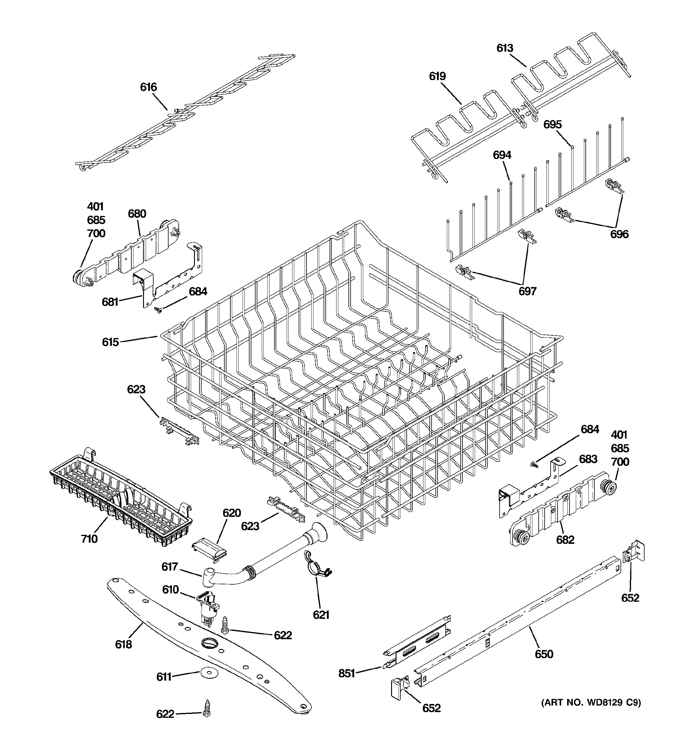 Assembly View for UPPER RACK ASSEMBLY | ZBD0710N20SS