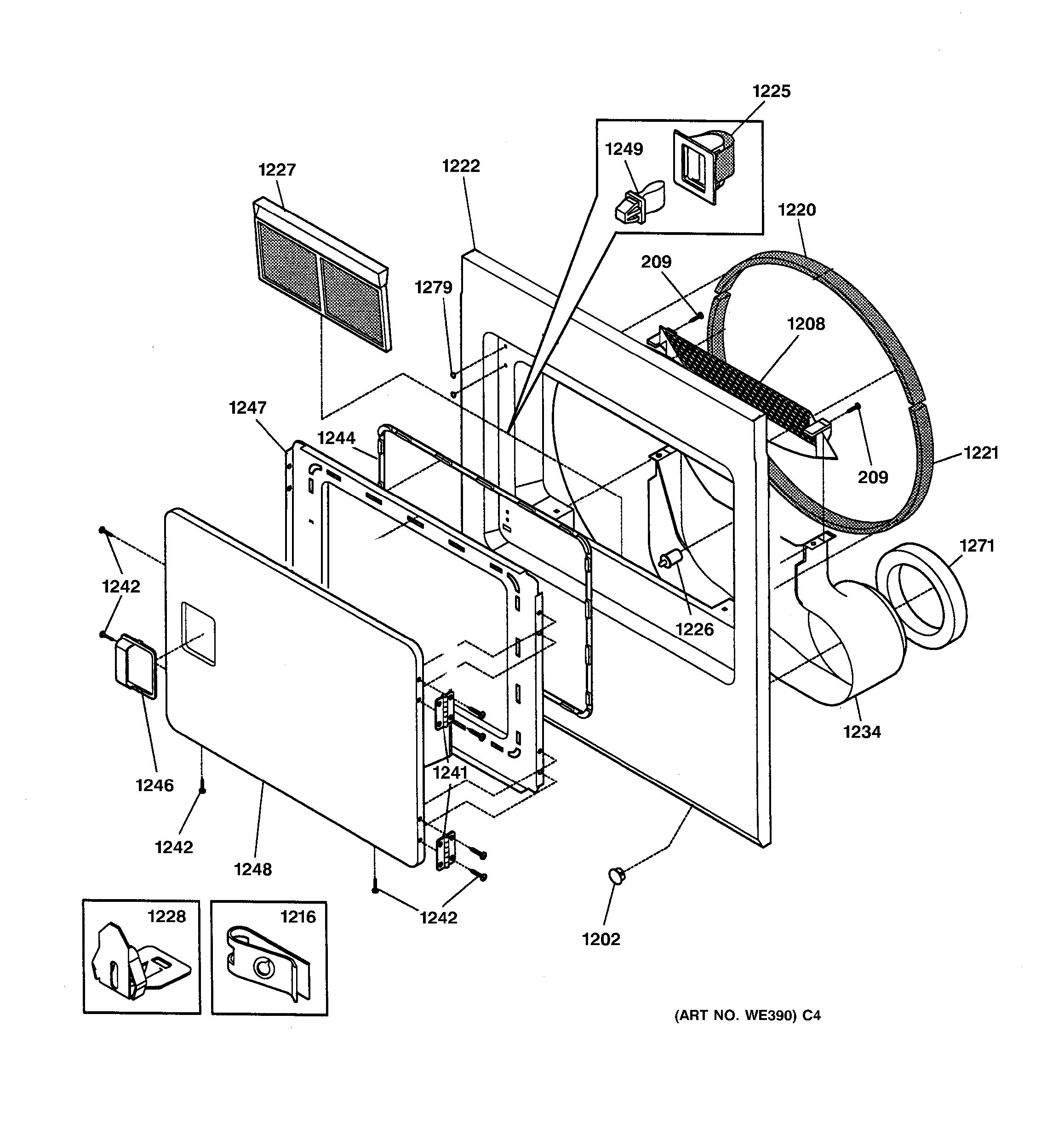 Assembly View for FRONT PANEL & DOOR | NVL333EY0WW