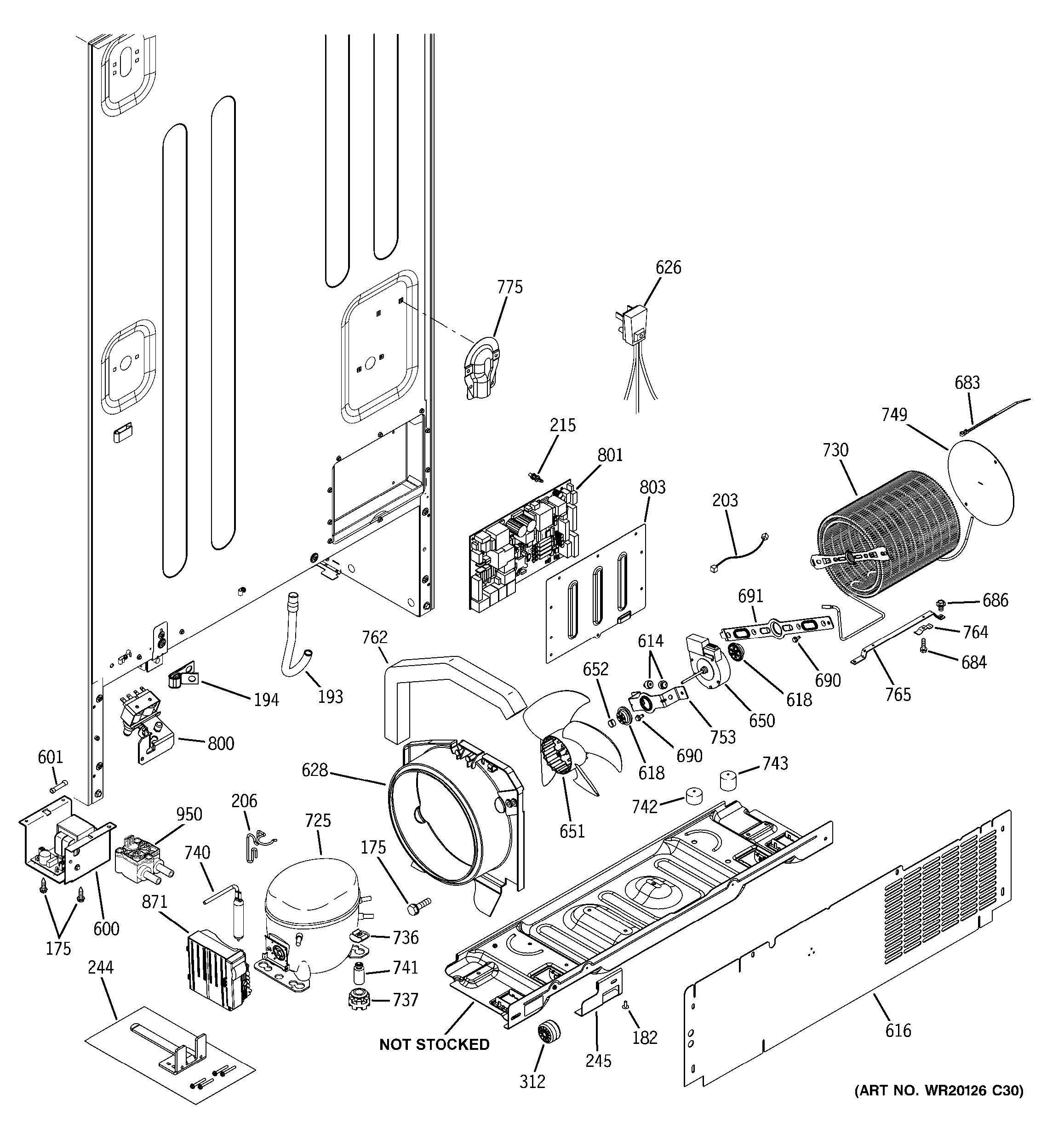 Assembly View for MACHINE COMPARTMENT | PGCS1PJXBSS