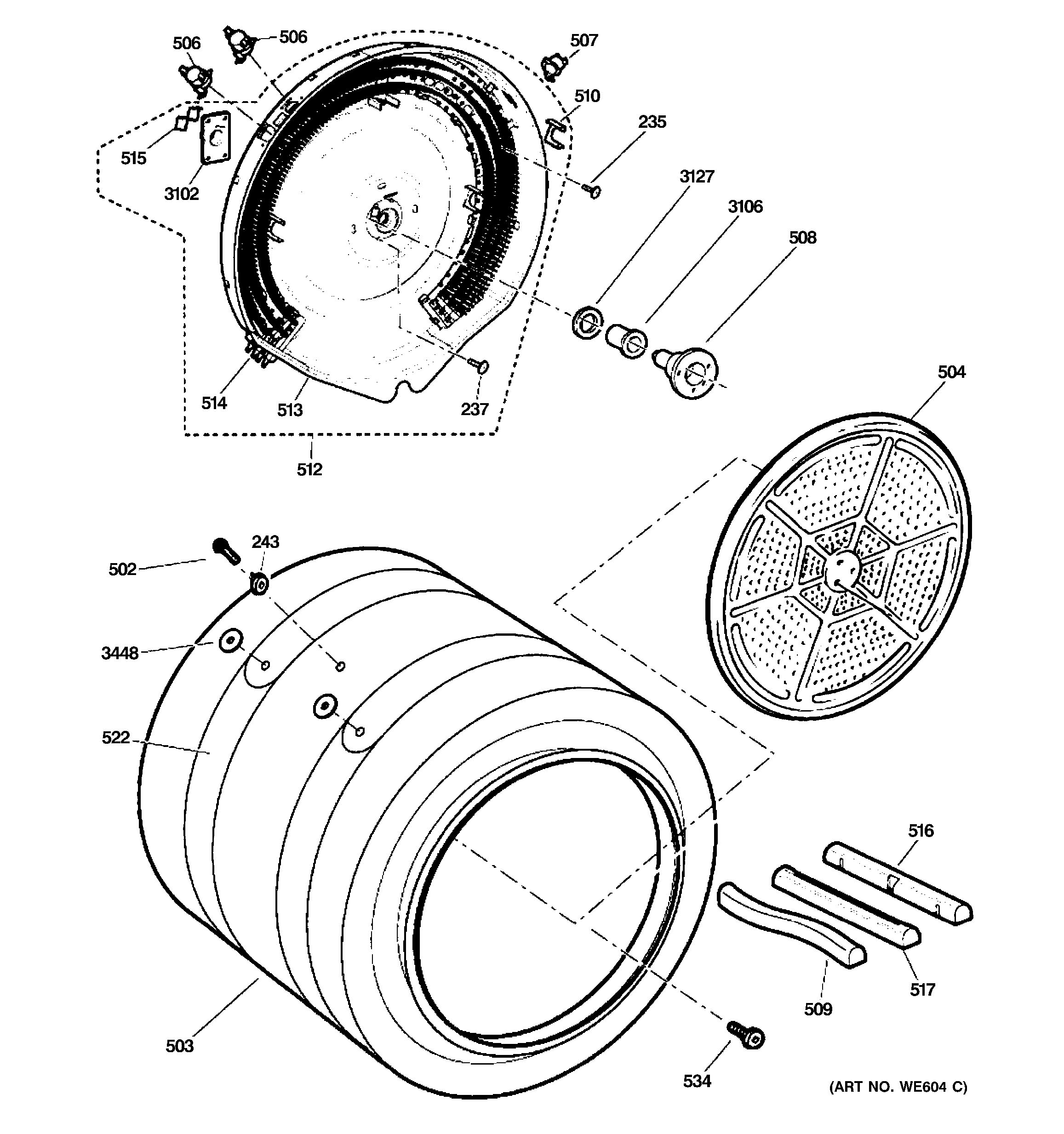 Assembly View for DRUM | PFDS450EL0WW