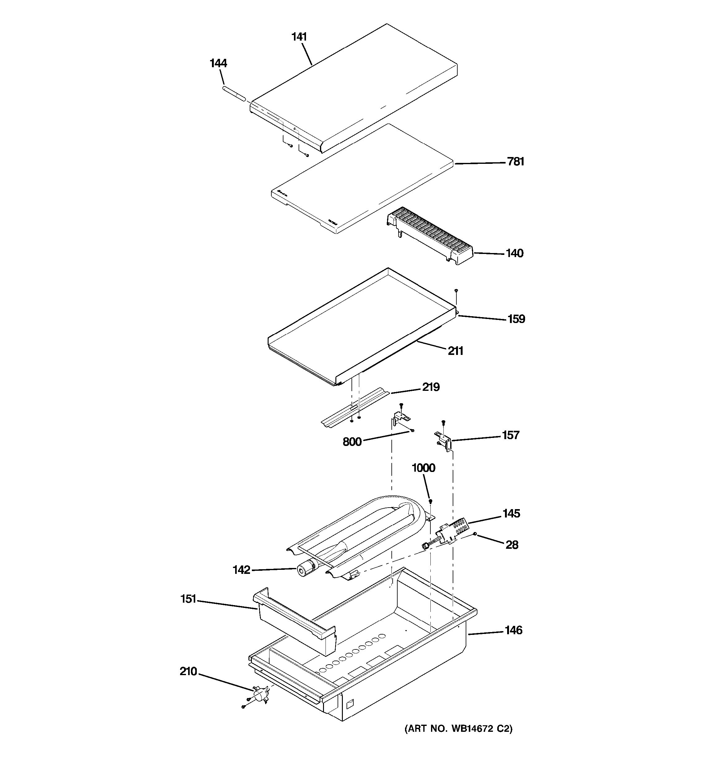 Assembly View for GRIDDLE ASSEMBLY | ZDP364LDP2SS