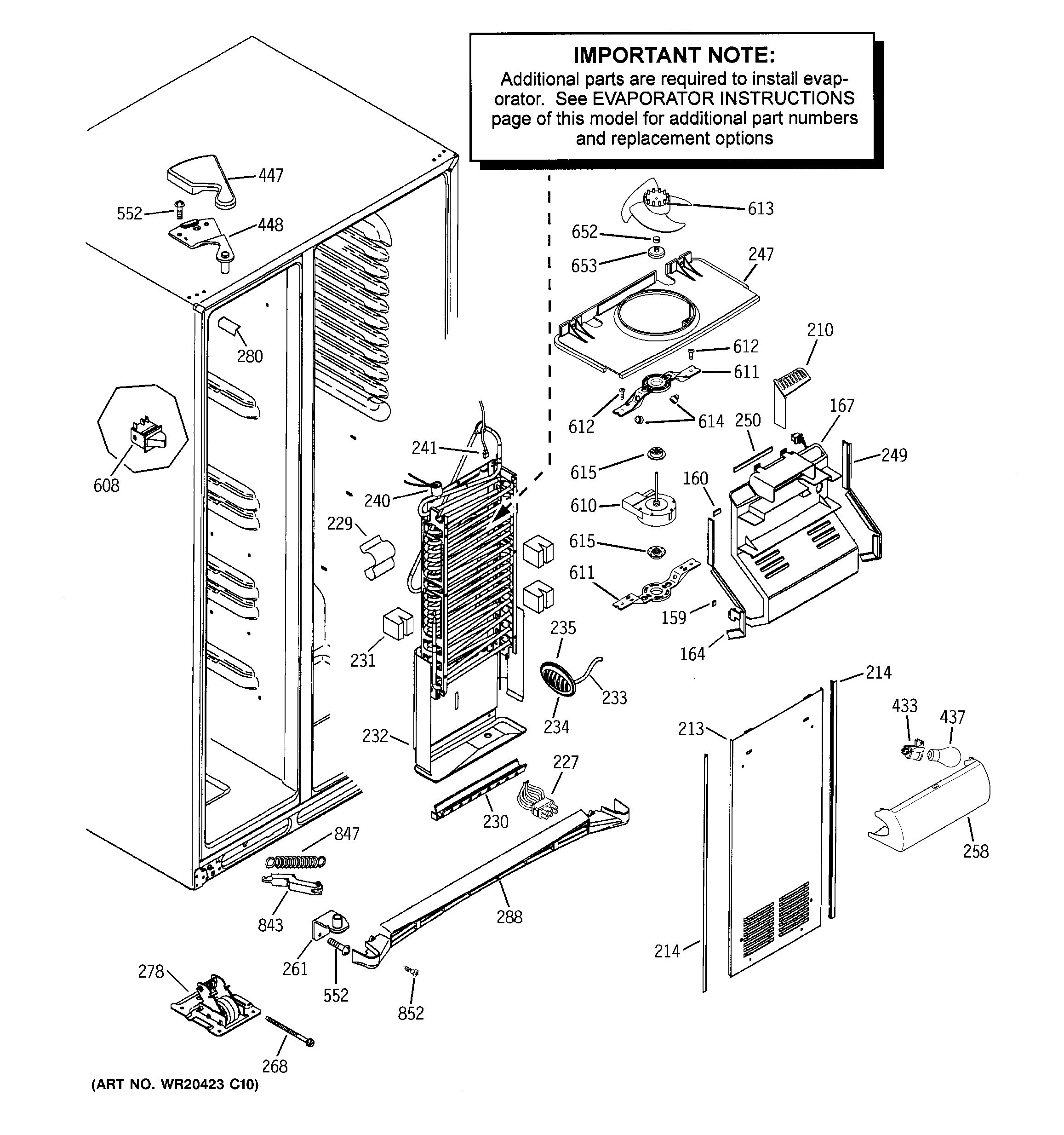 Assembly View for FREEZER SECTION | GSHS6HGDBCSS