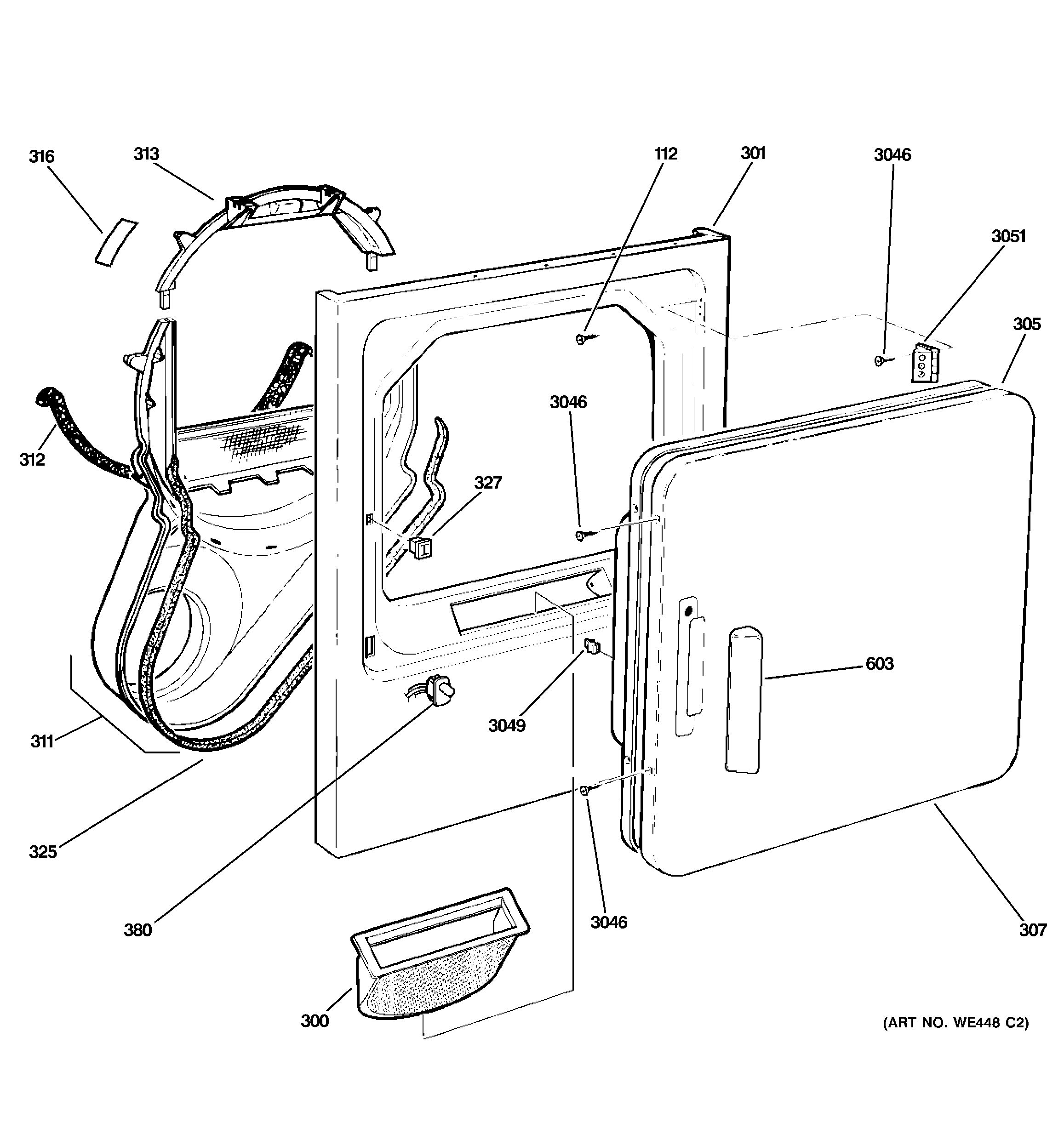 Assembly View for FRONT PANEL & DOOR | HTDX100EM2WW