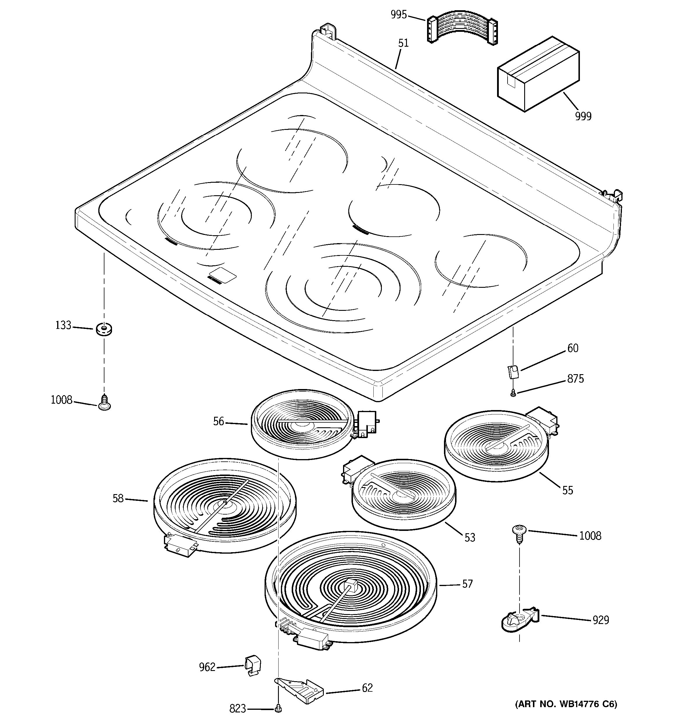 Assembly View for COOKTOP | PB978ST1SS