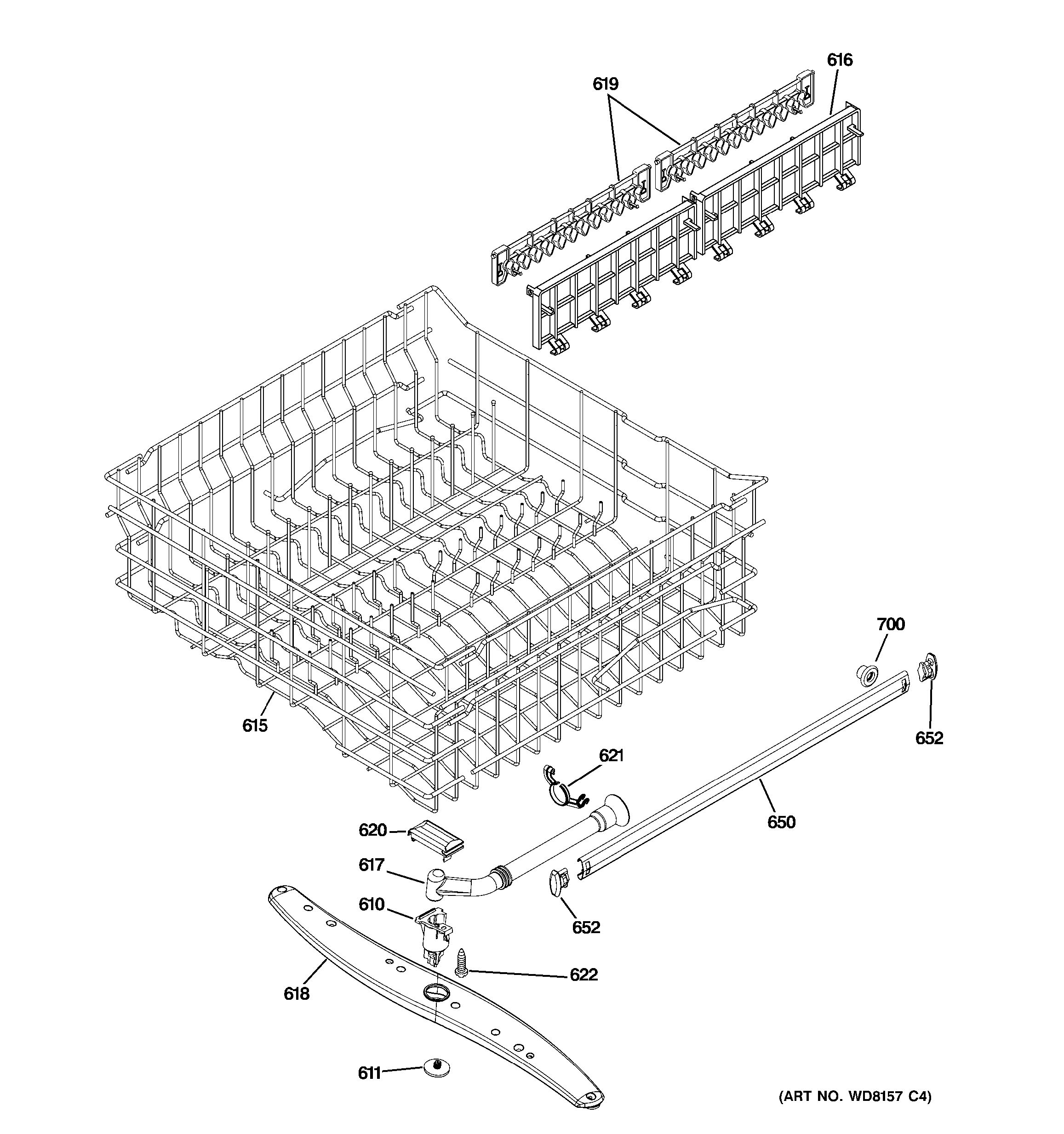 Assembly View for UPPER RACK ASSEMBLY | GLD5604V00BB