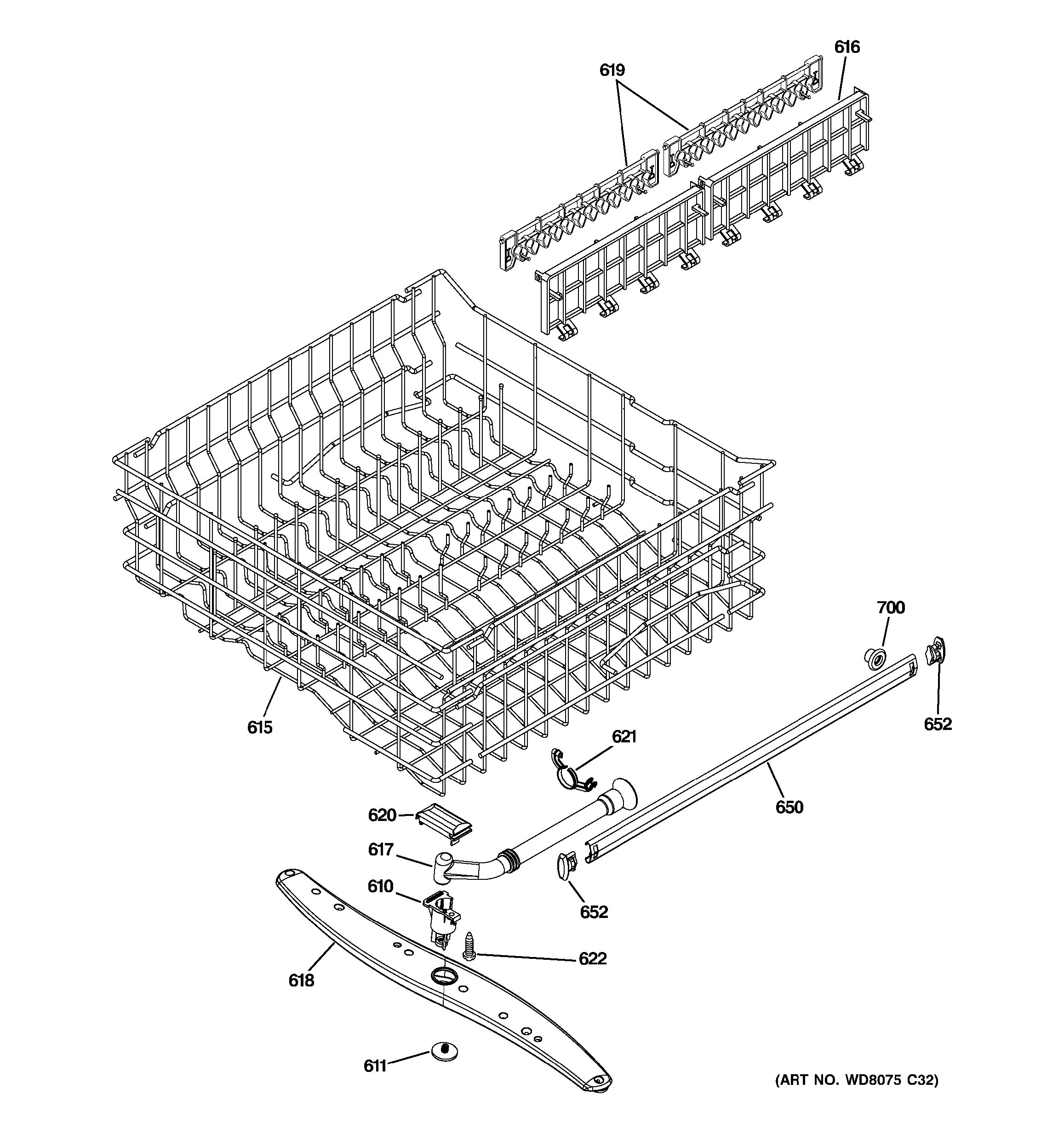 Assembly View for UPPER RACK ASSEMBLY | GLD5664V00SS