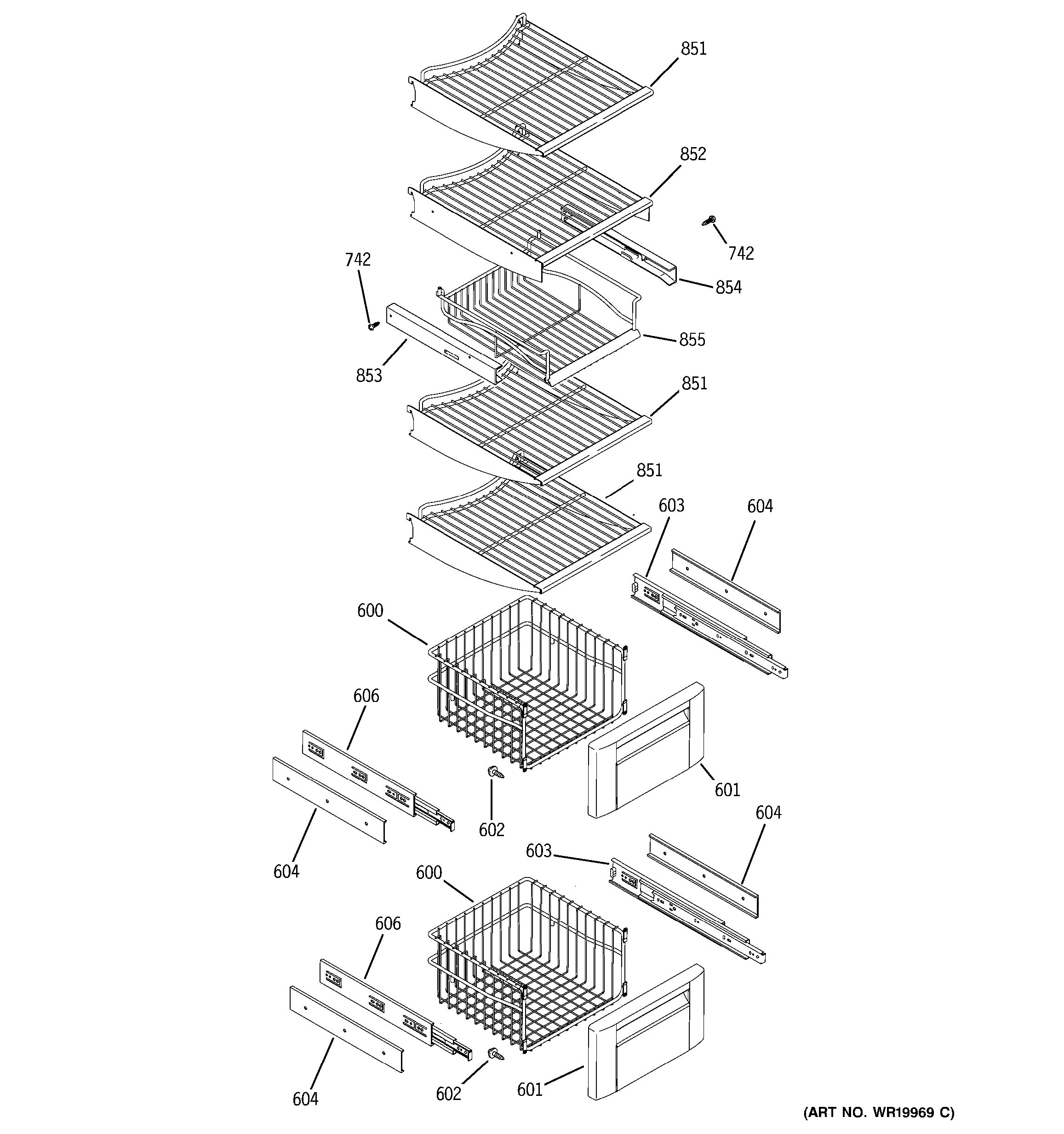 Assembly View for FREEZER SHELVES | ZISS480DXASS
