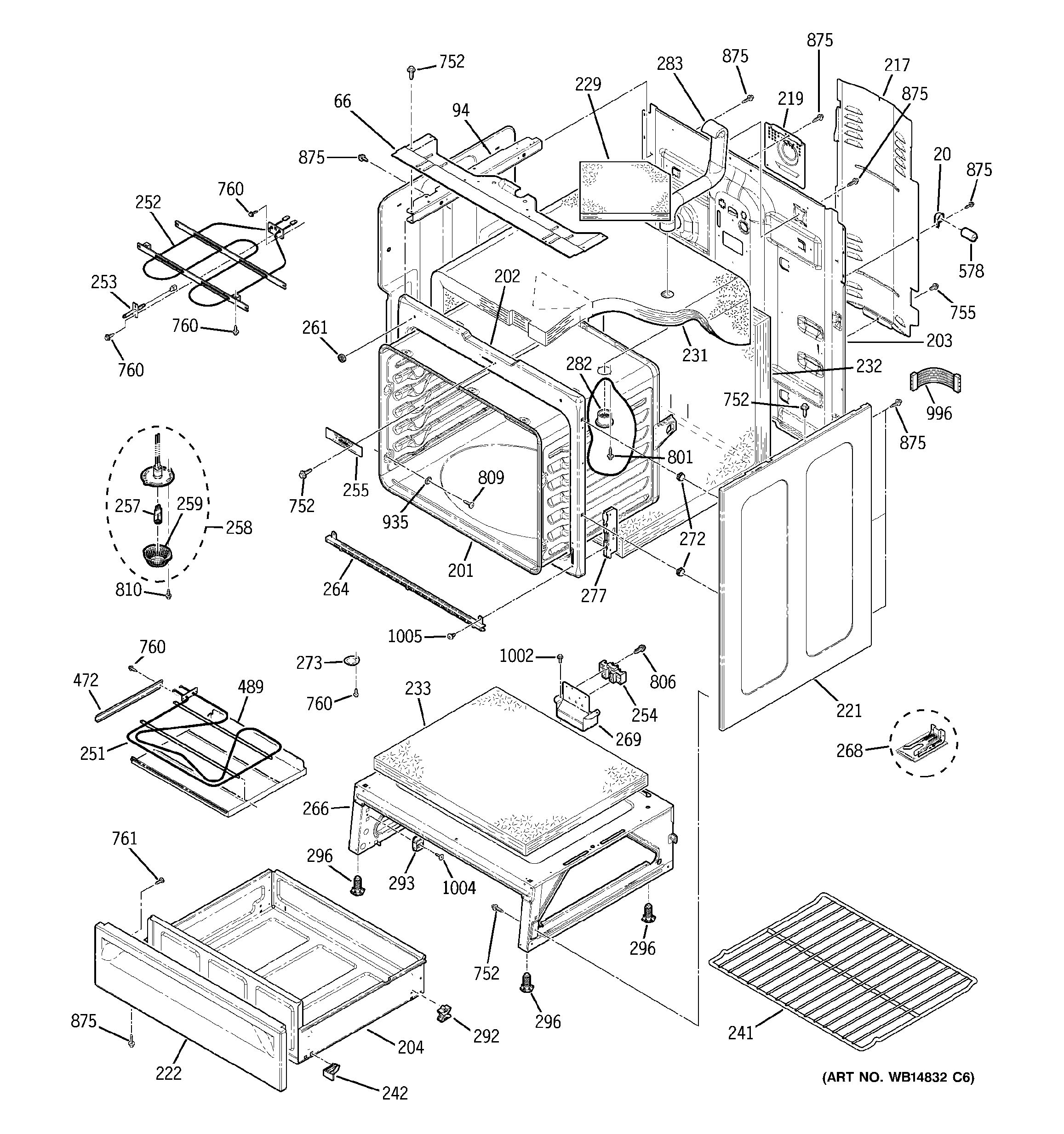 Assembly View for BODY PARTS | JB680DT2BB