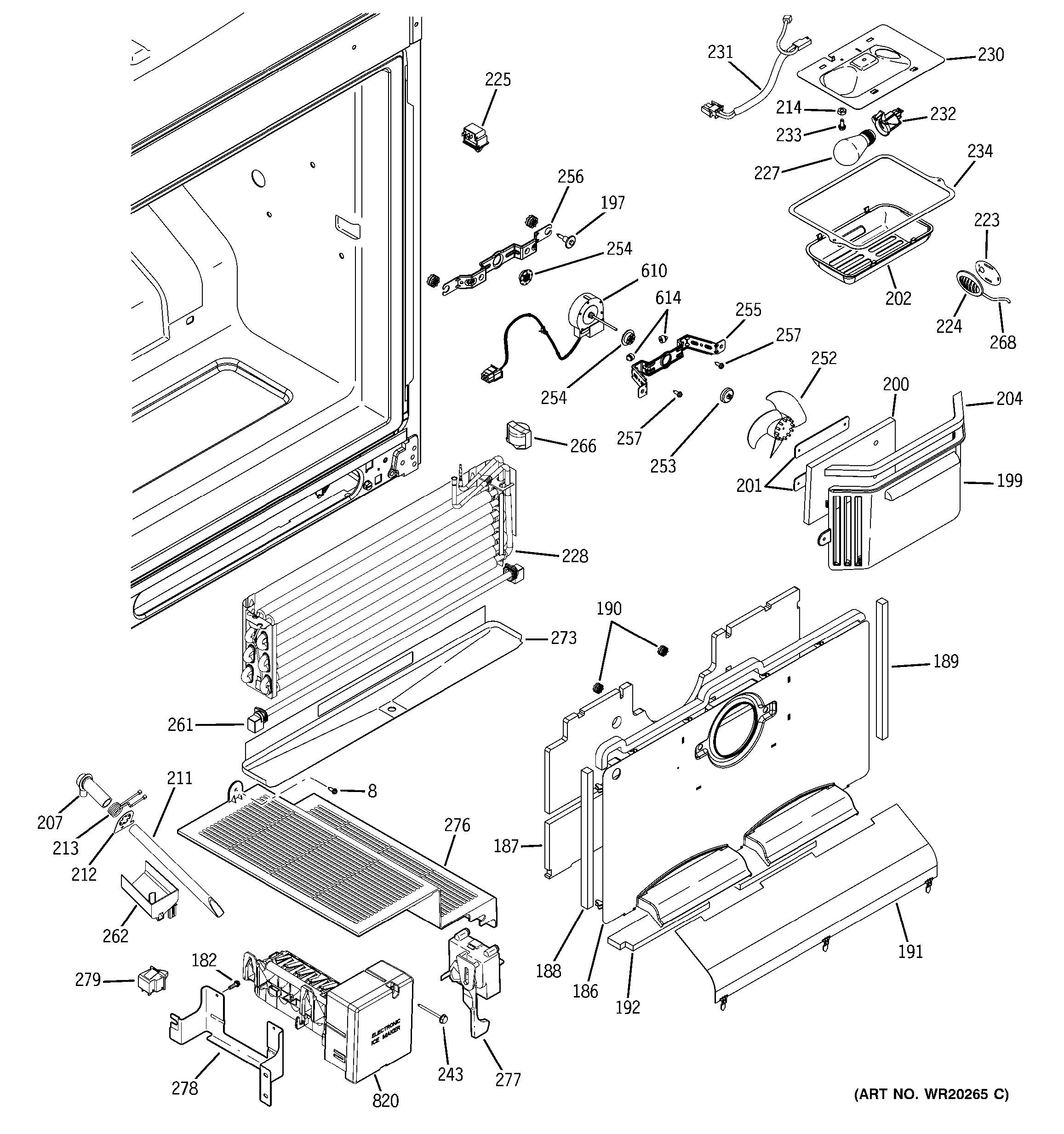 Assembly View for FREEZER SECTION | PGSS5NFXASS