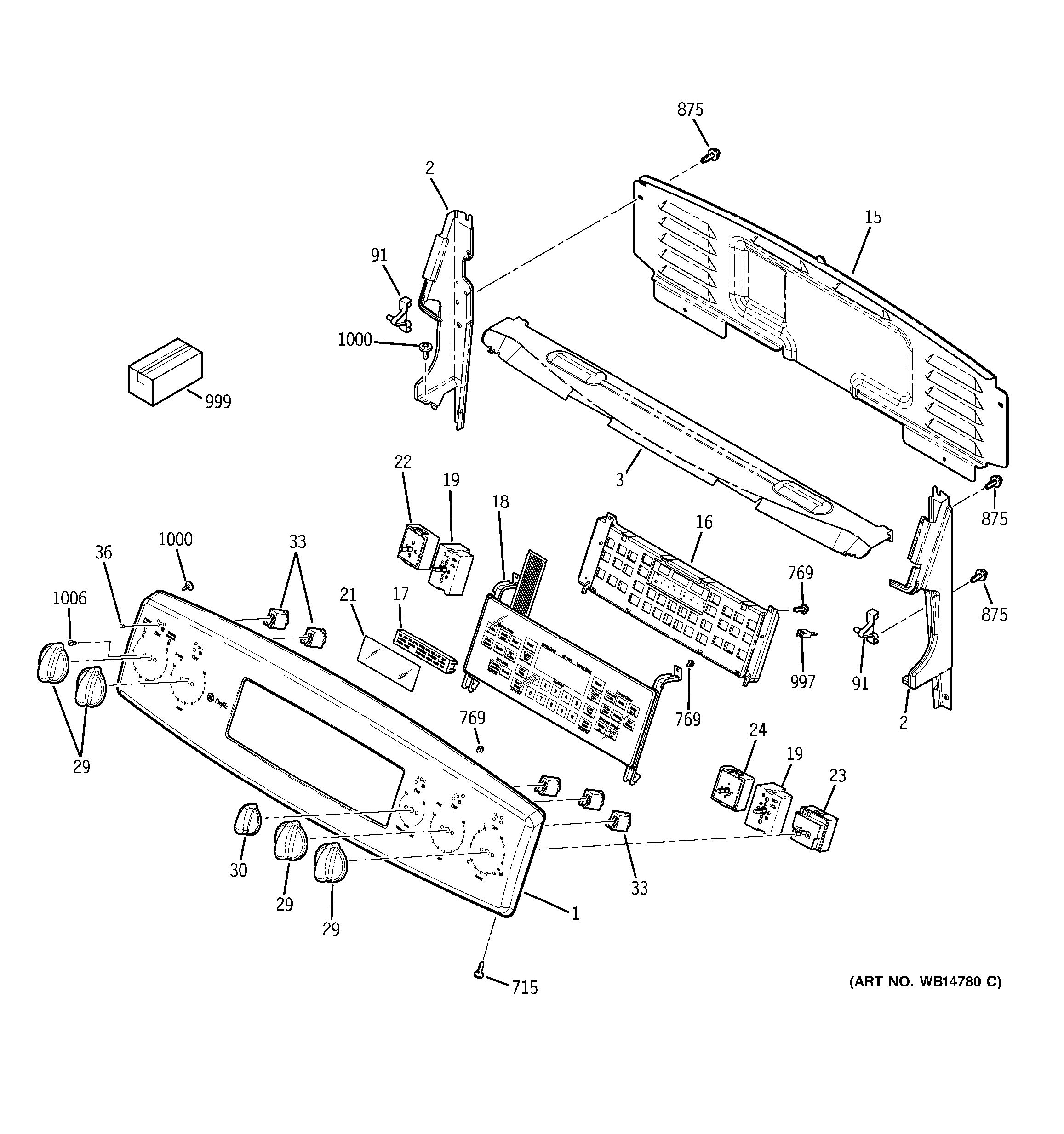 Assembly View for CONTROL PANEL | PB975SP1SS
