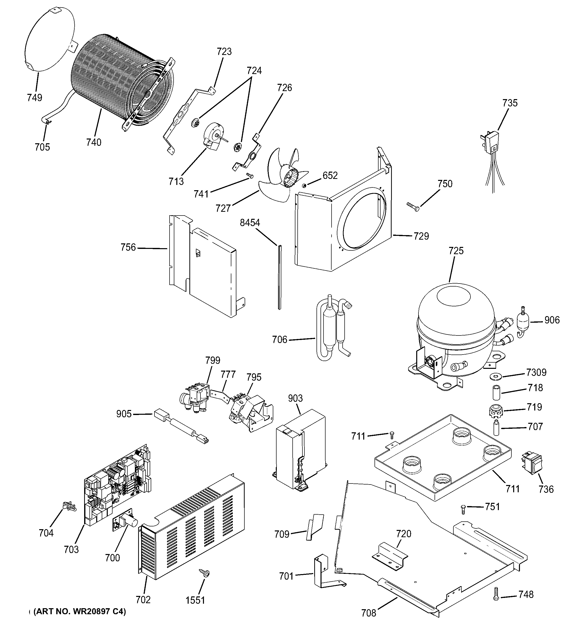 Assembly View for MACHINE COMPARTMENT | ZIS360NXA
