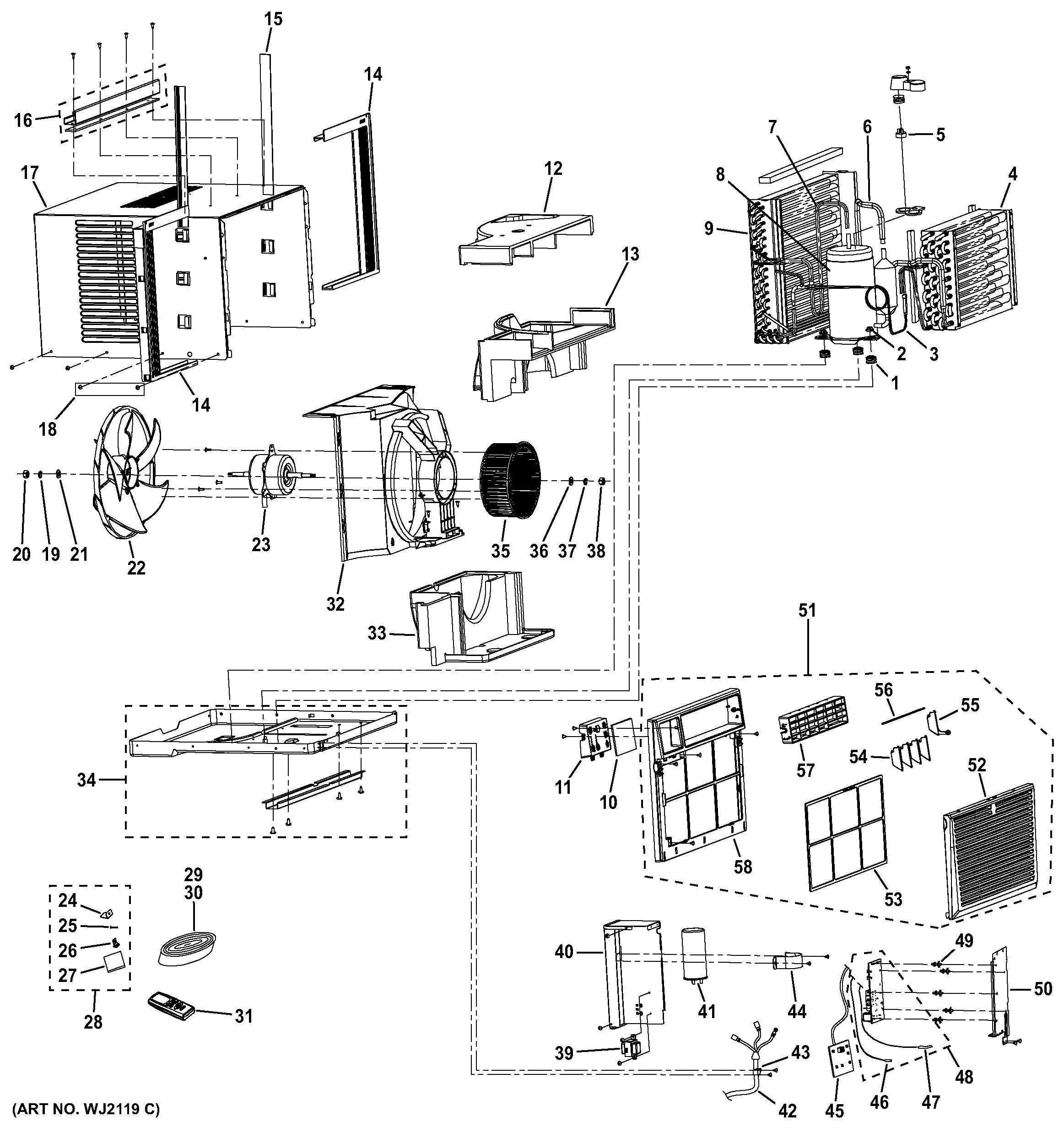 Assembly View for ROOM AIR CONDITIONER | AEM10ASH1