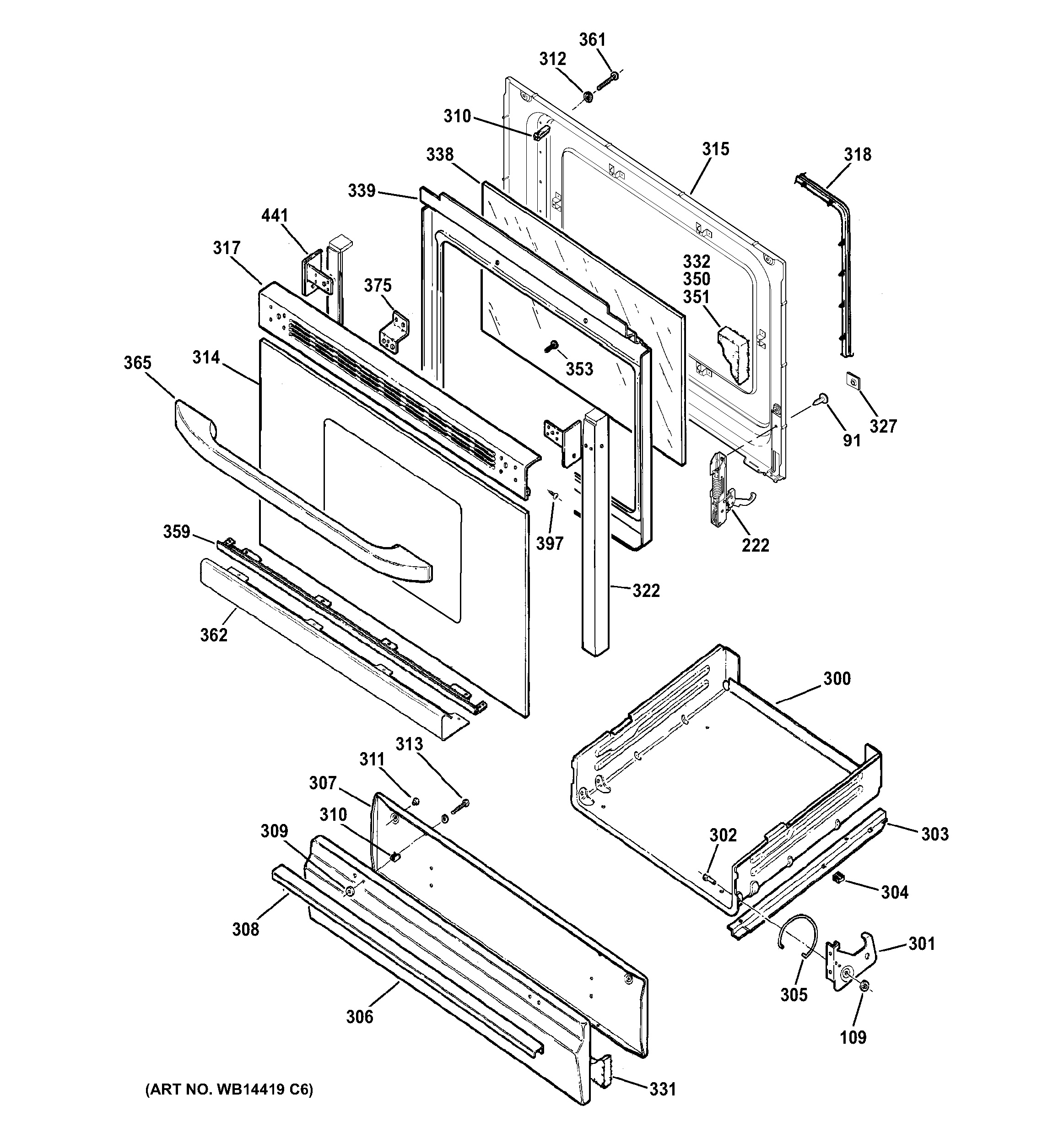 Assembly View for DOOR & DRAWER PARTS | RGB530DEH1WW