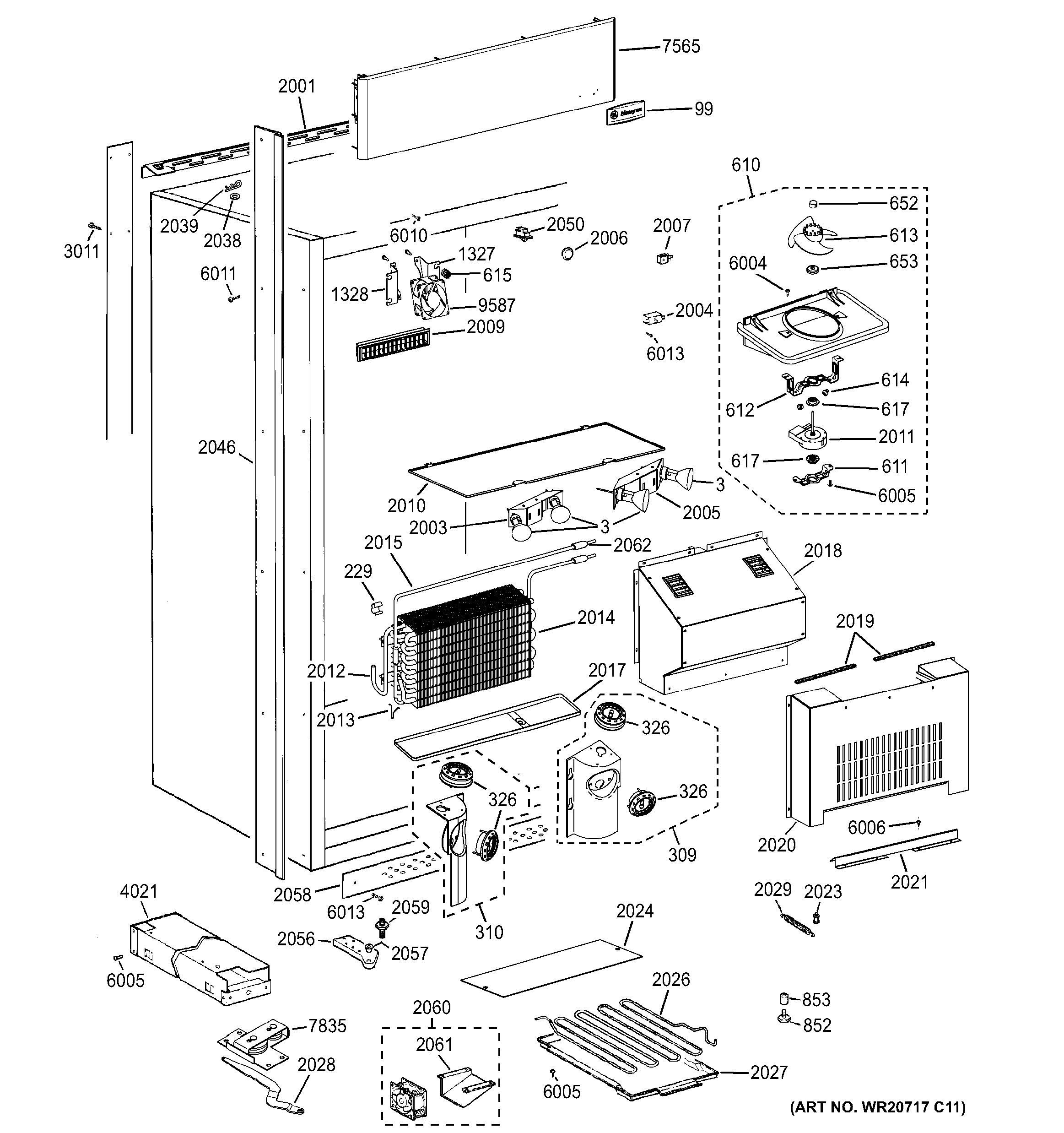 Assembly View for CABINET | ZIRS360NHARH