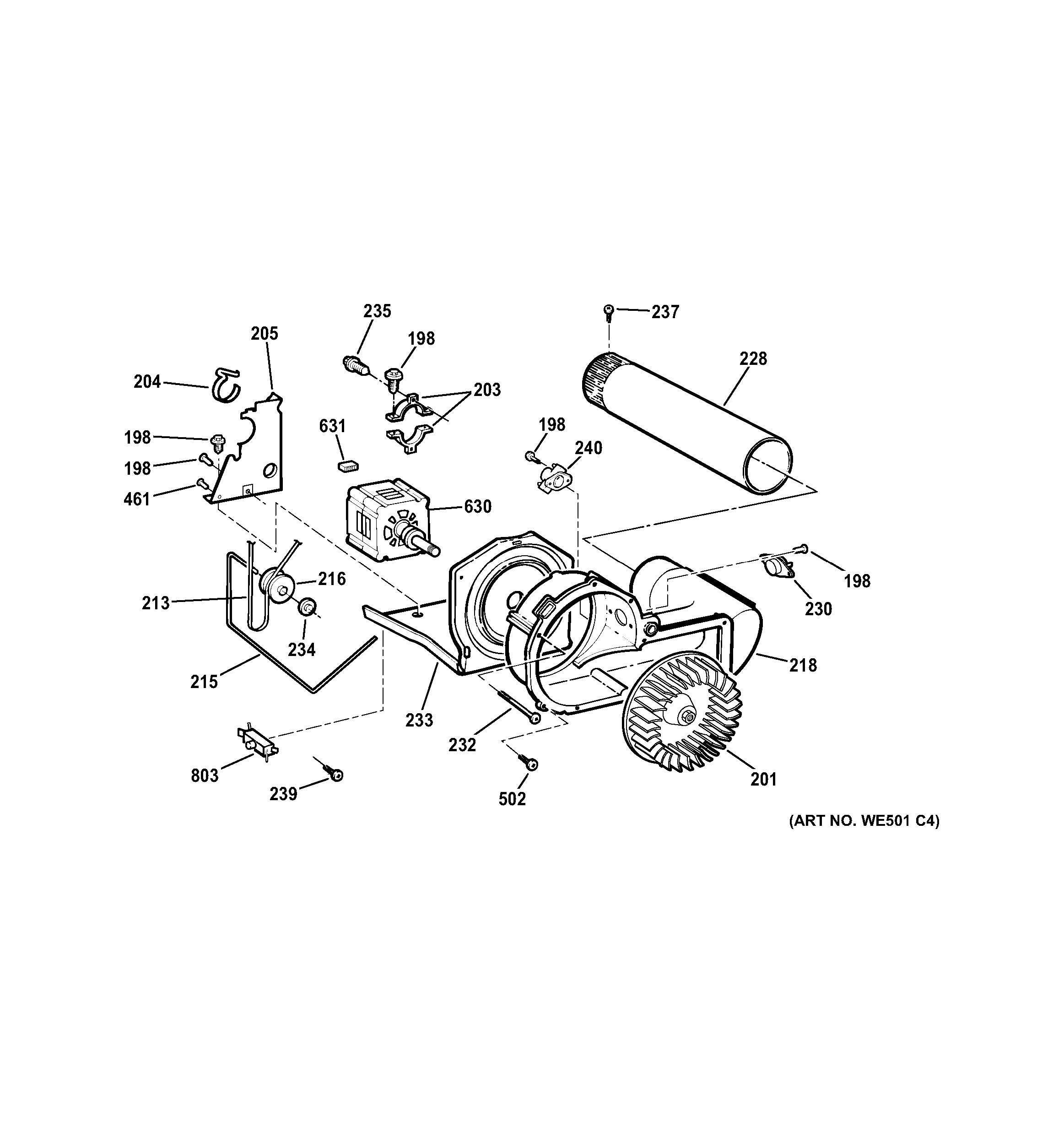 Assembly View for BLOWER & MOTOR | GFDN120GD2WW