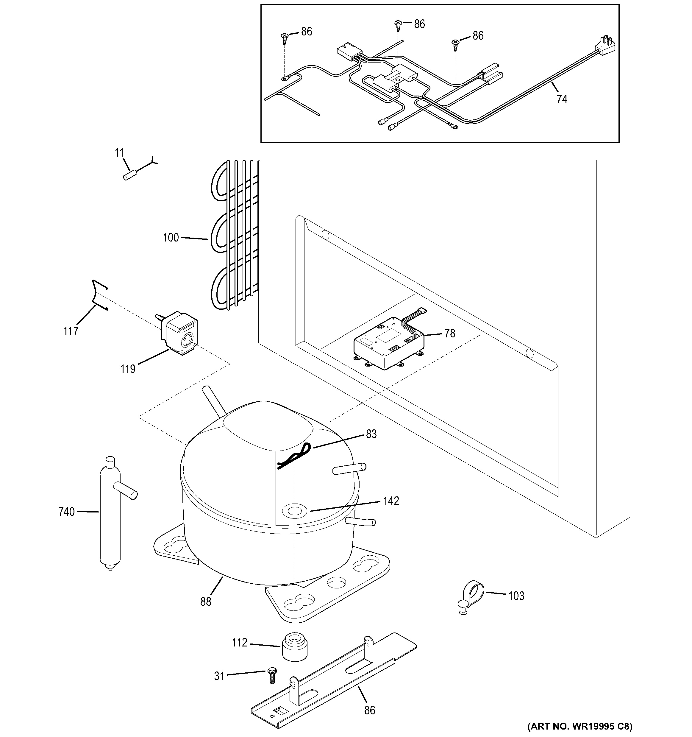 Assembly View for MACHINE COMPARTMENT | FCM25SUDWW