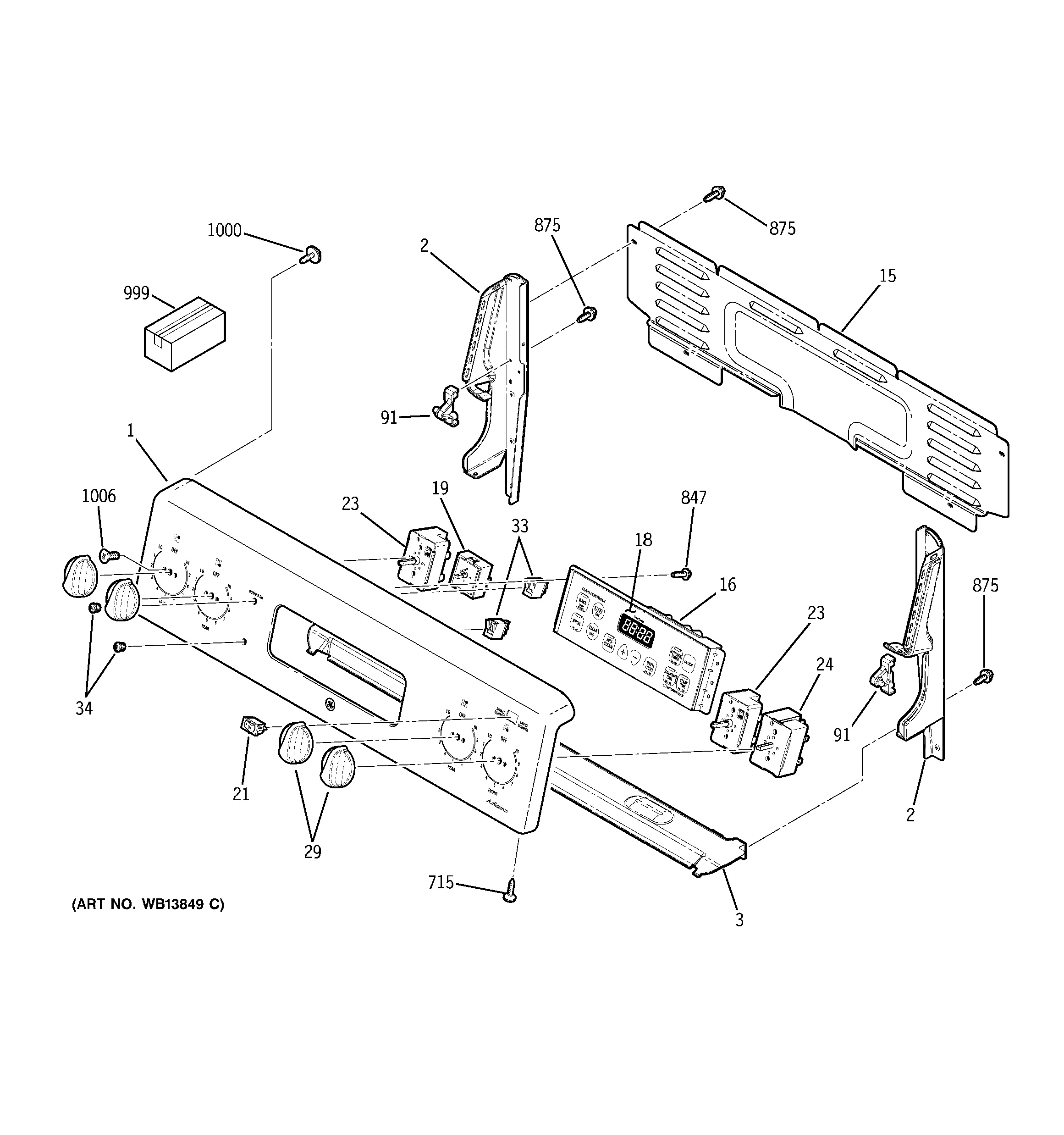 Assembly View for CONTROL PANEL | JBP66SK1SS