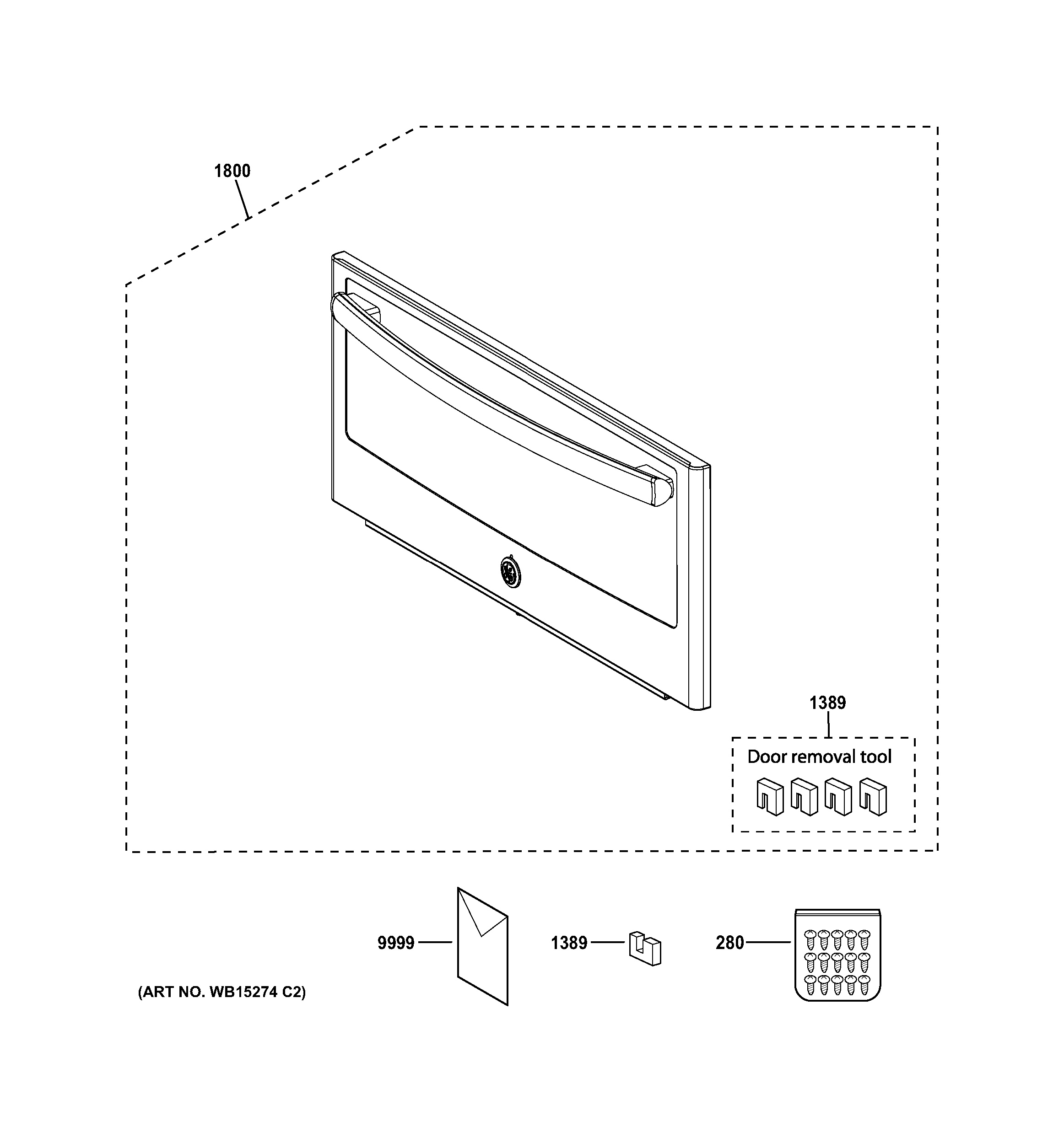 Assembly View for DOOR PARTS | PSB9240SF1SS