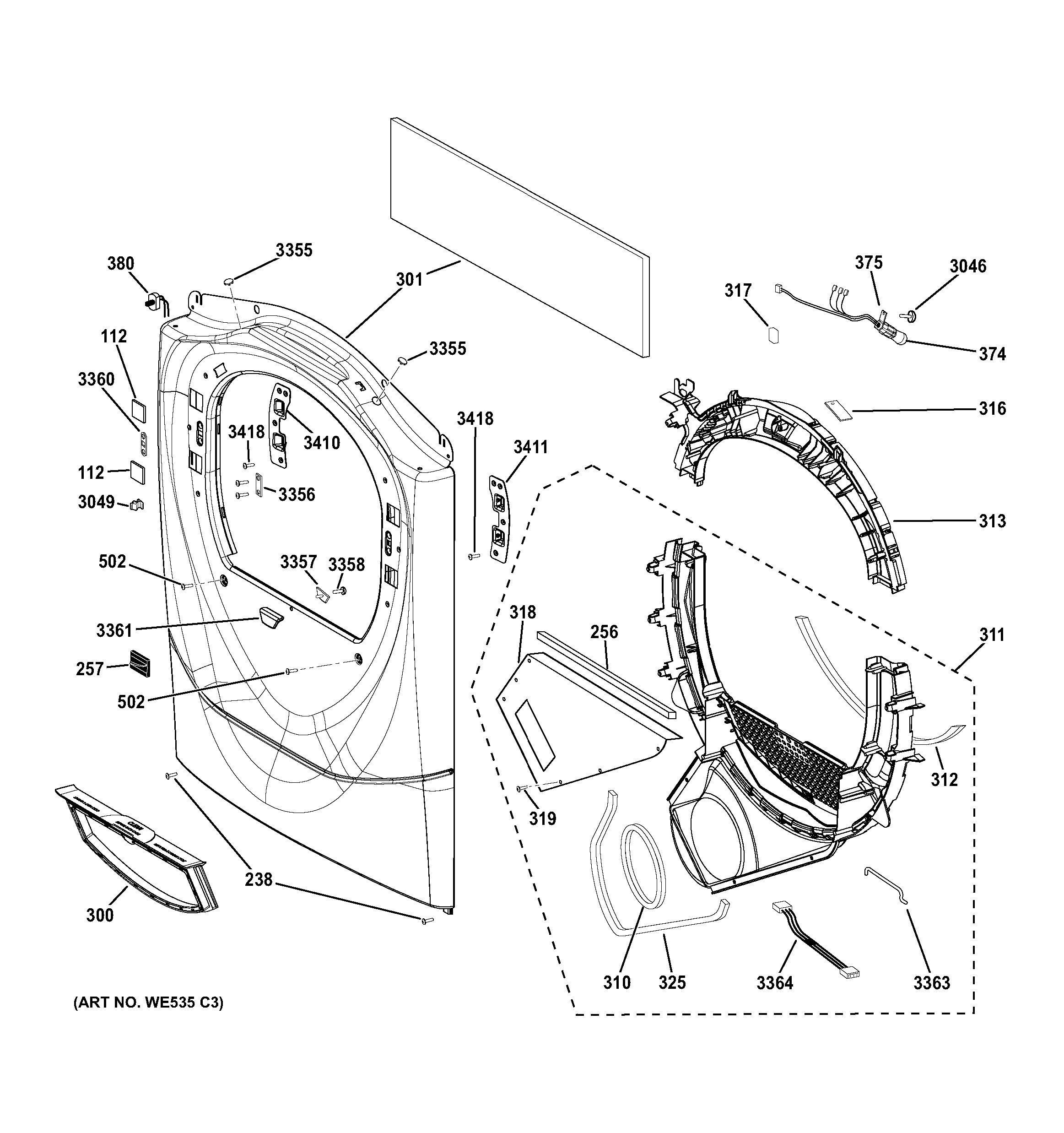 Assembly View for FRONT PANEL | DPVH880EJ0MG