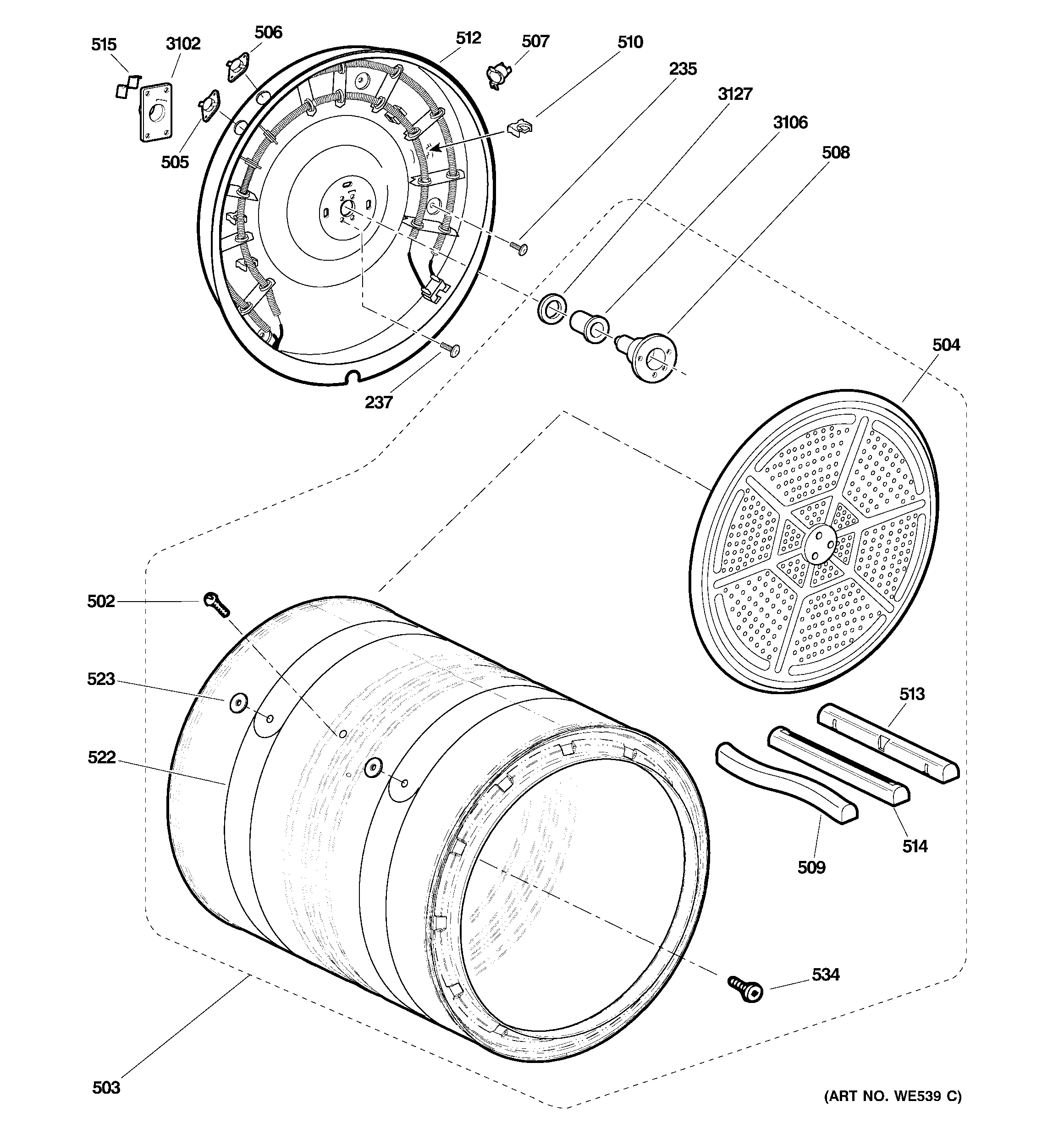 Assembly View for DRUM | DPVH880EJ0MG