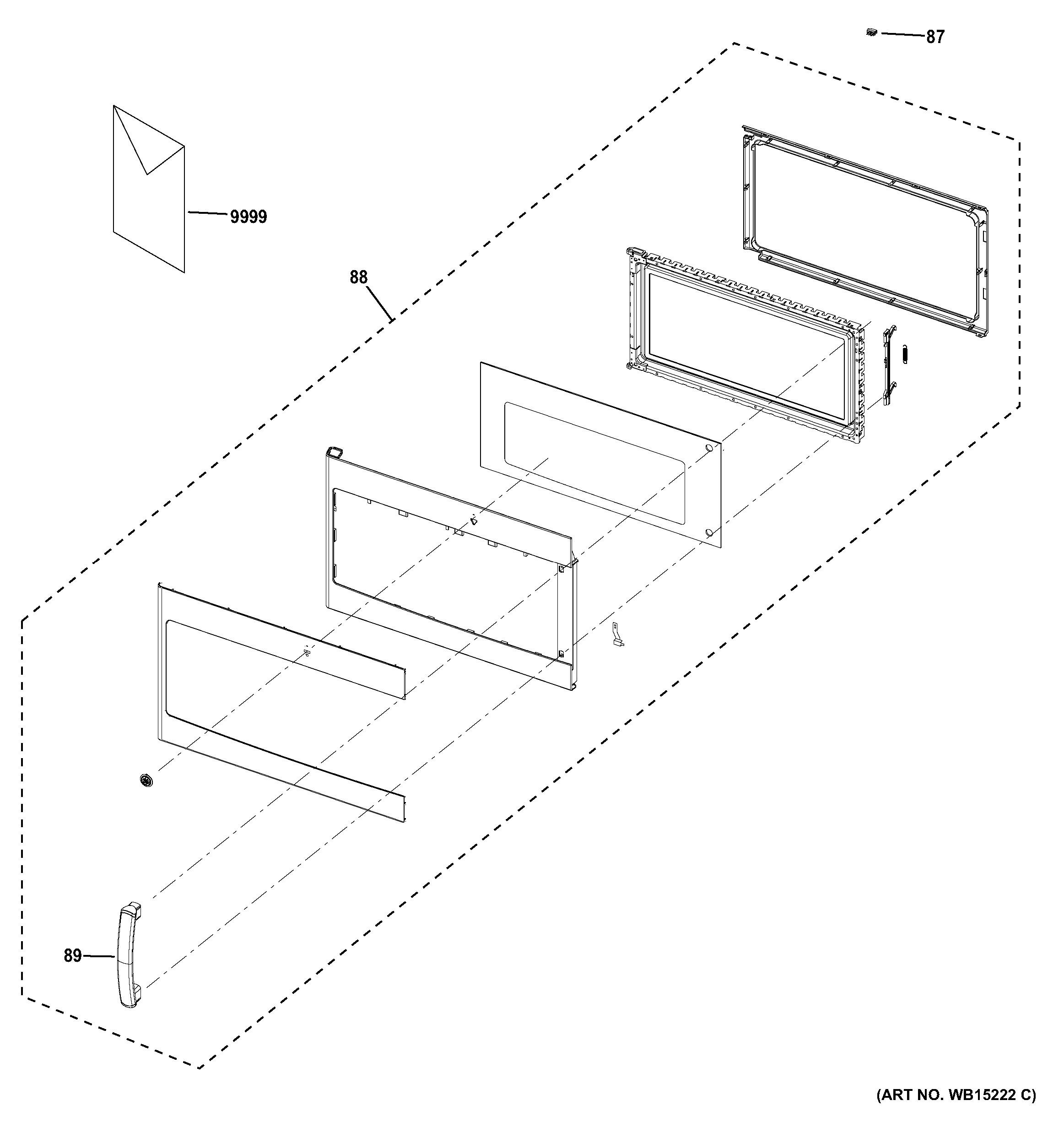 Assembly View for DOOR PARTS | PVM9195SF1SS