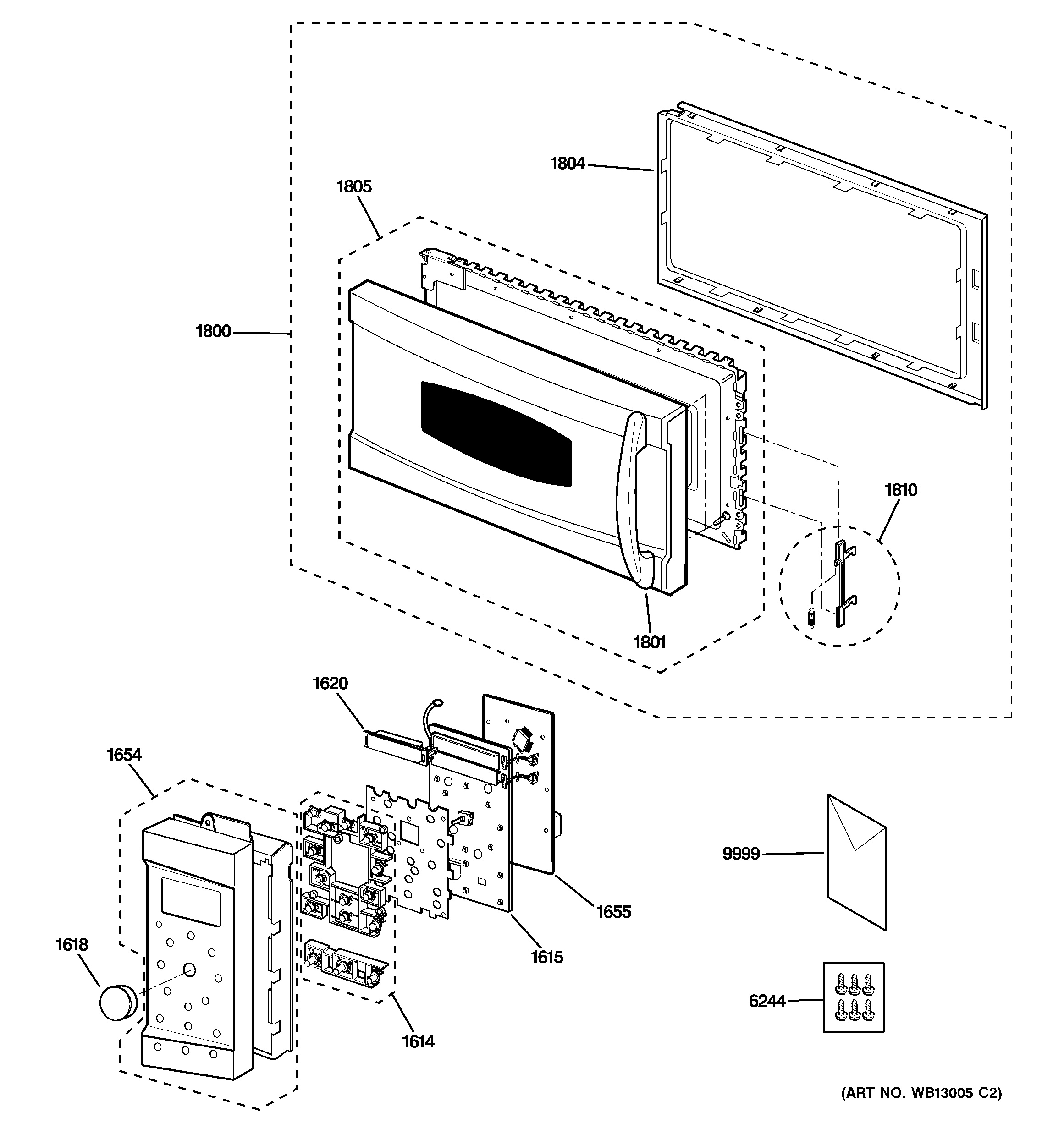 Assembly View for CONTROL PANEL & DOOR PARTS | SCA1000HWW04
