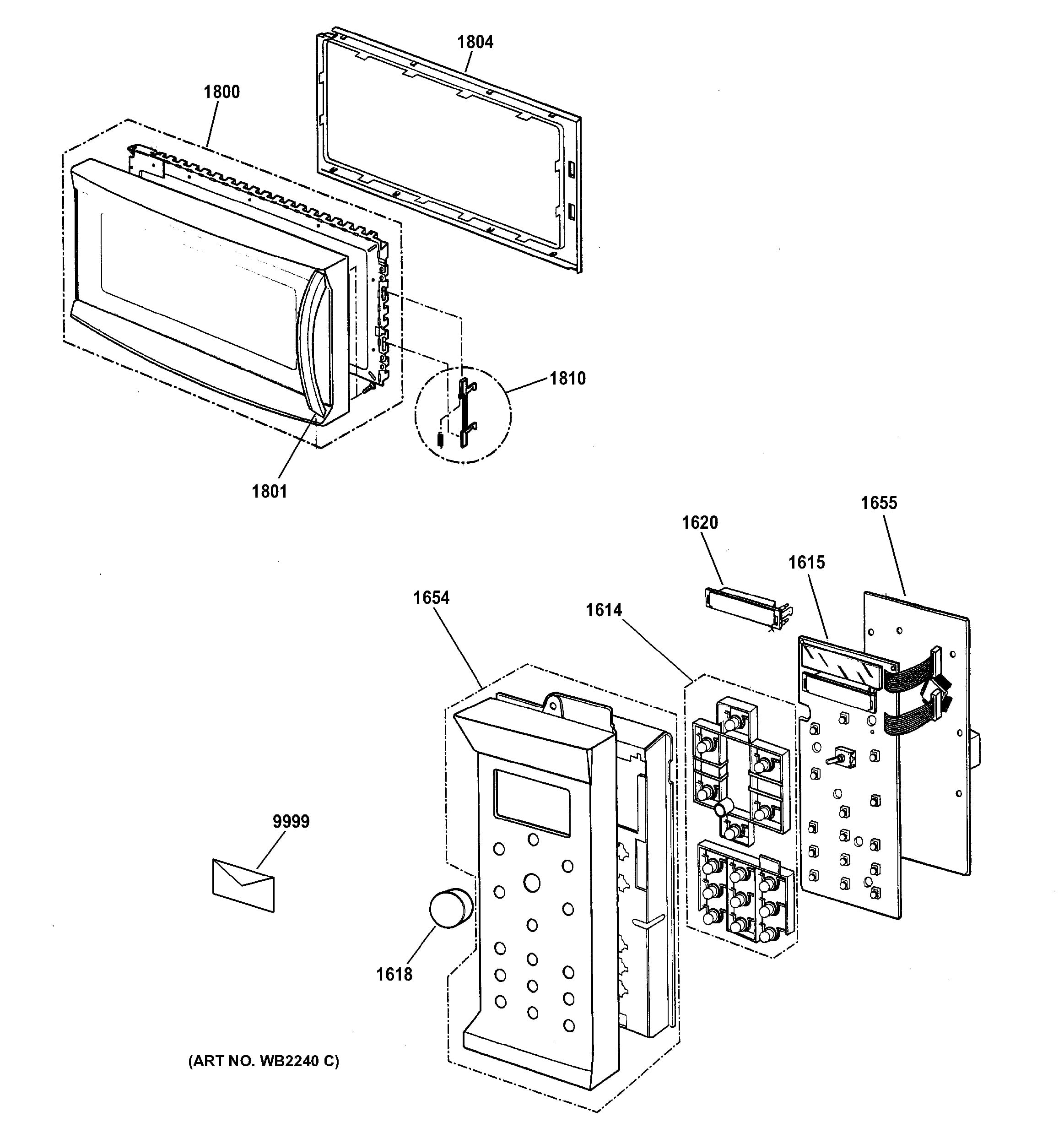 Assembly View for CONTROL PANEL & DOOR PARTS | SCA1000DCC03