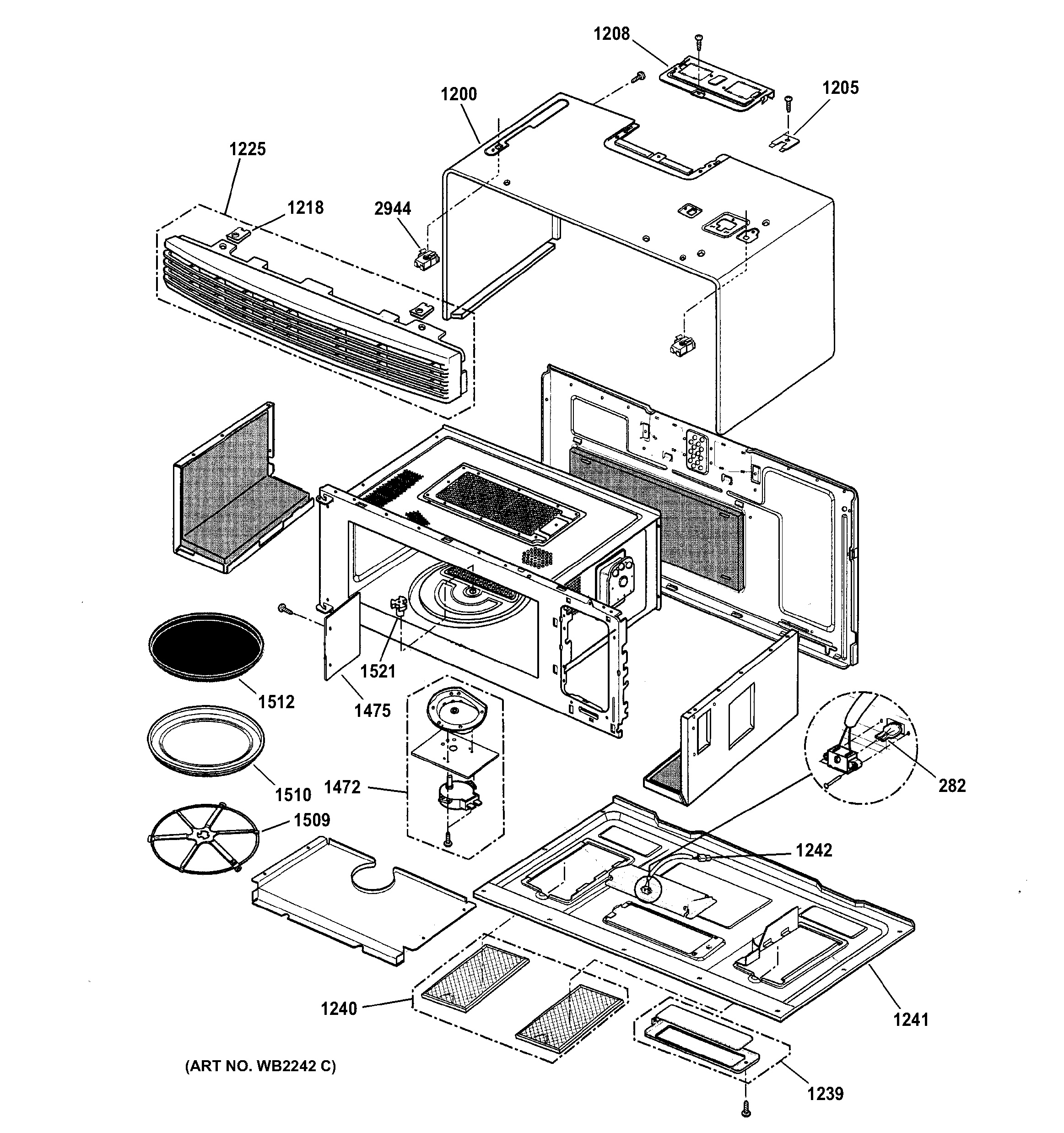 Assembly View for INTERIOR PARTS (1) | SCA1000DWW03