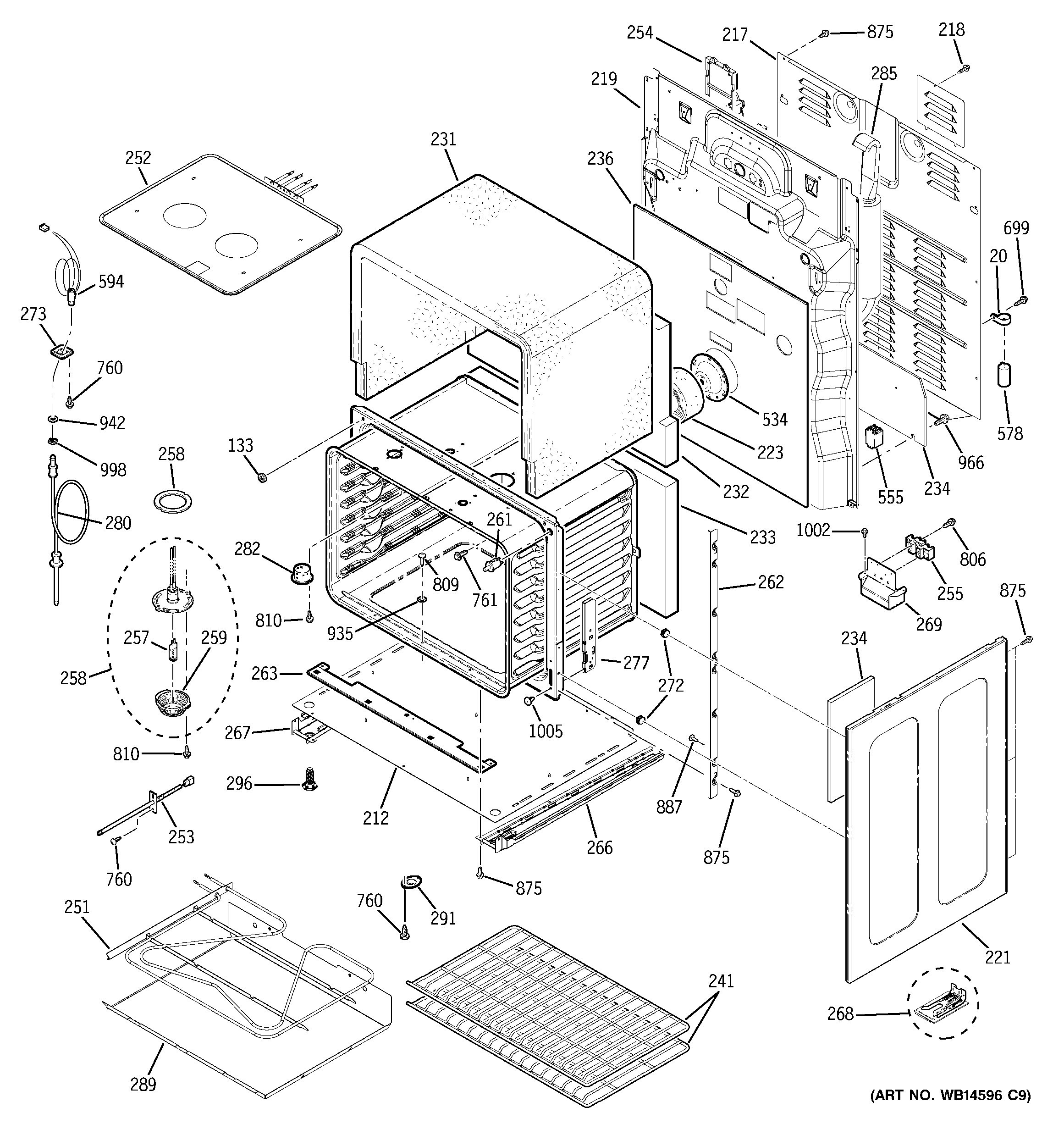 Assembly View for LOWER OVEN | PB975SM2SS