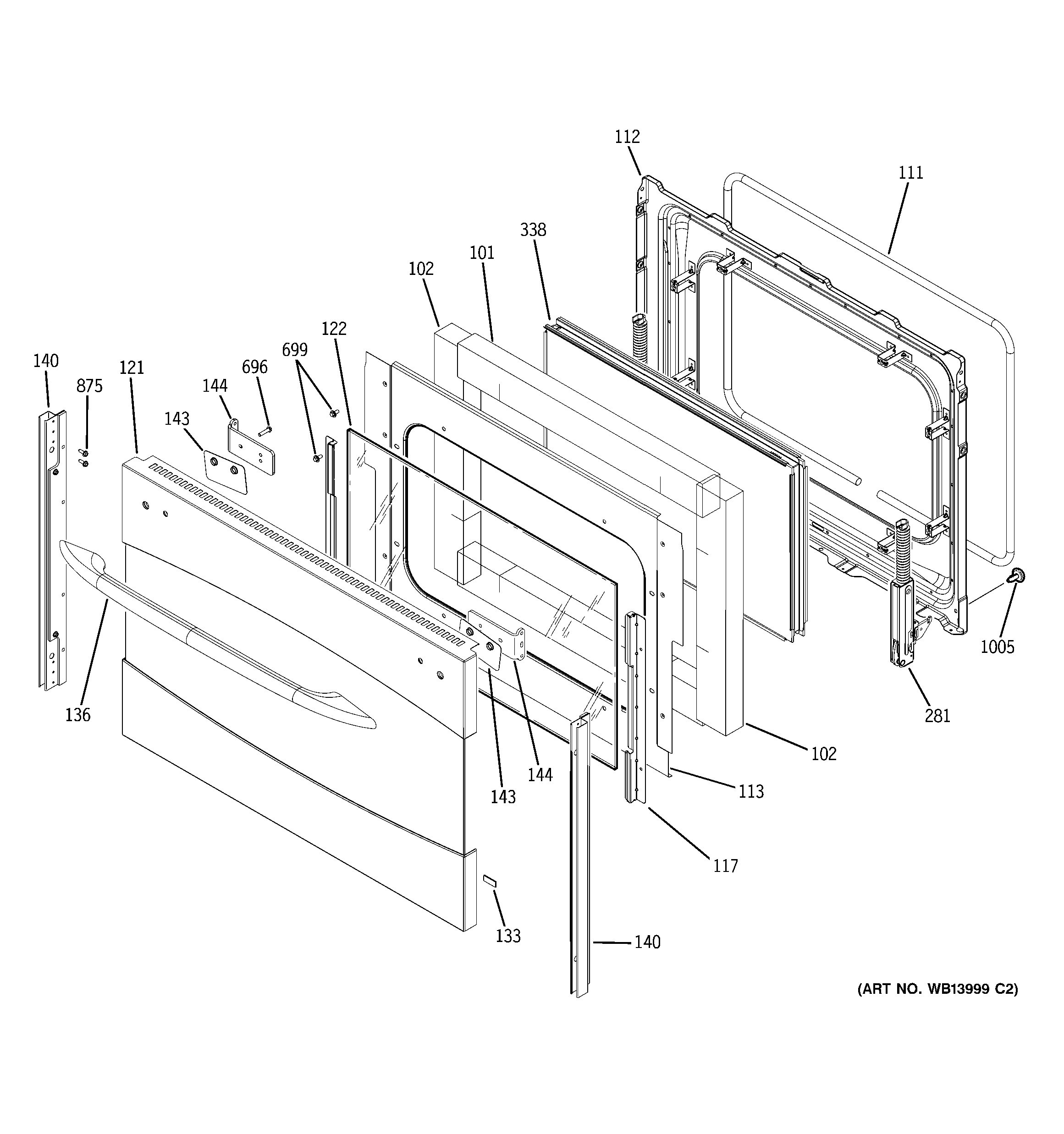 Assembly View for LOWER DOOR | PB975SM2SS