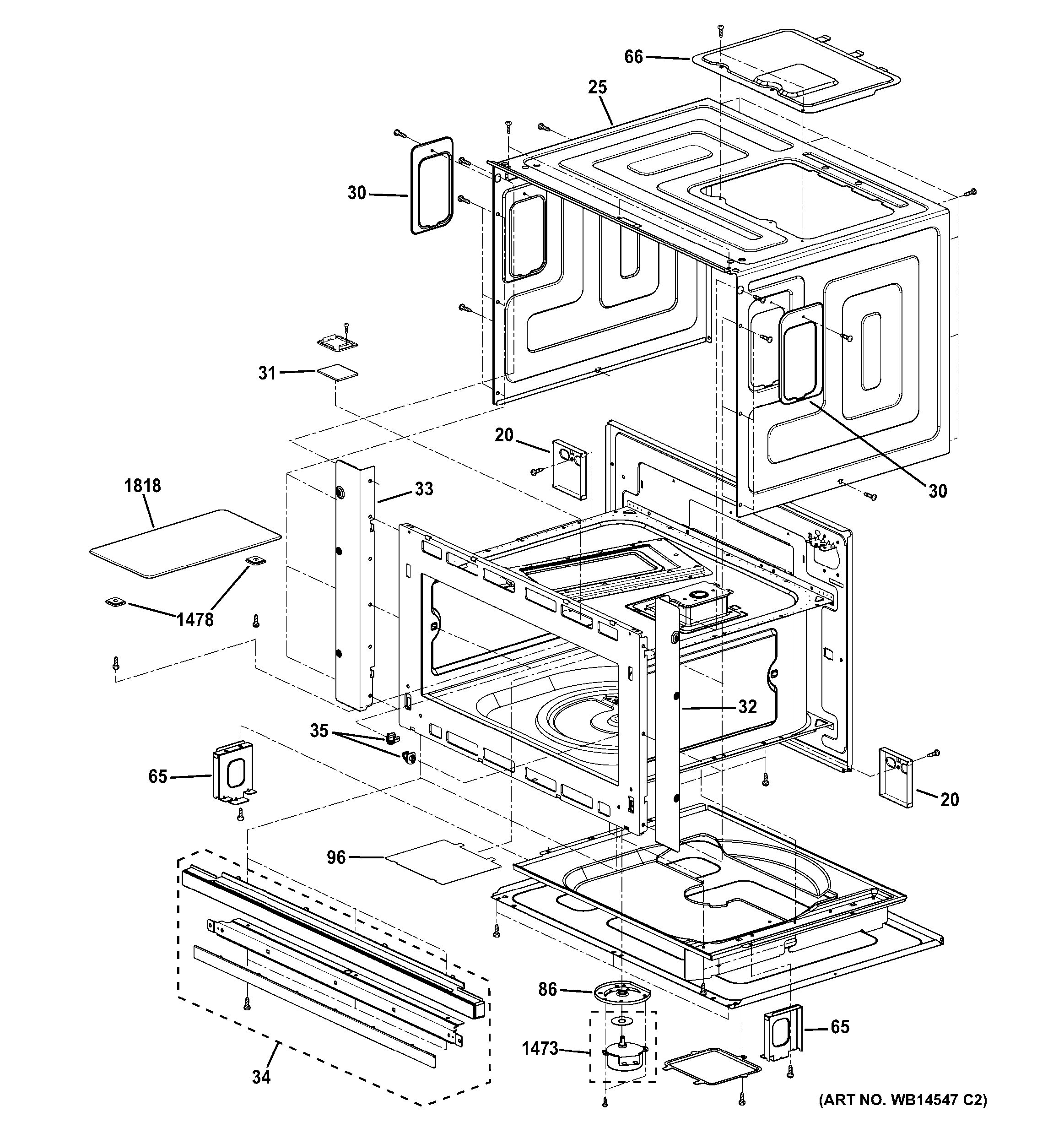 Assembly View for OVEN CAVITY PARTS | ZSC2201NSS01