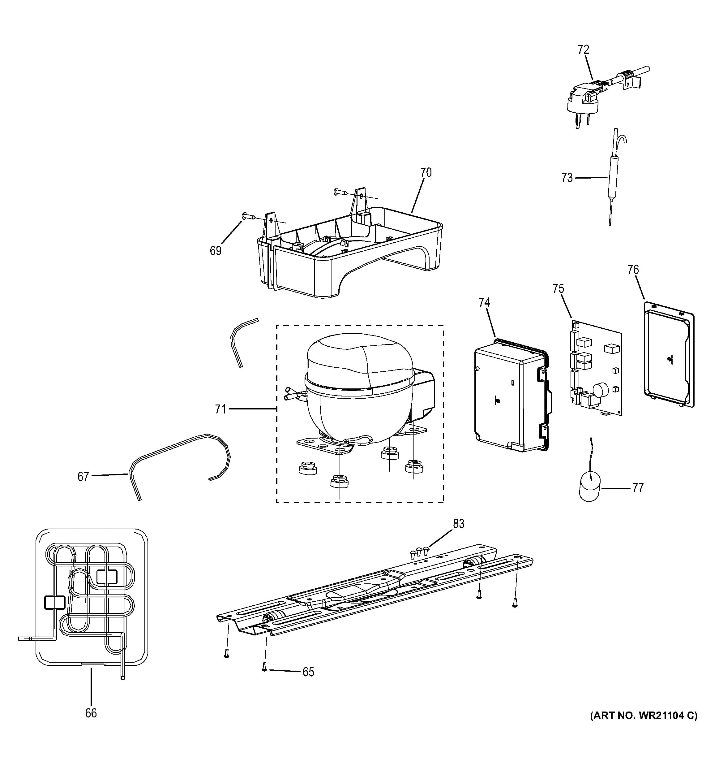 Assembly View for MACHINE COMPARTMENT | GBE10ESJASB