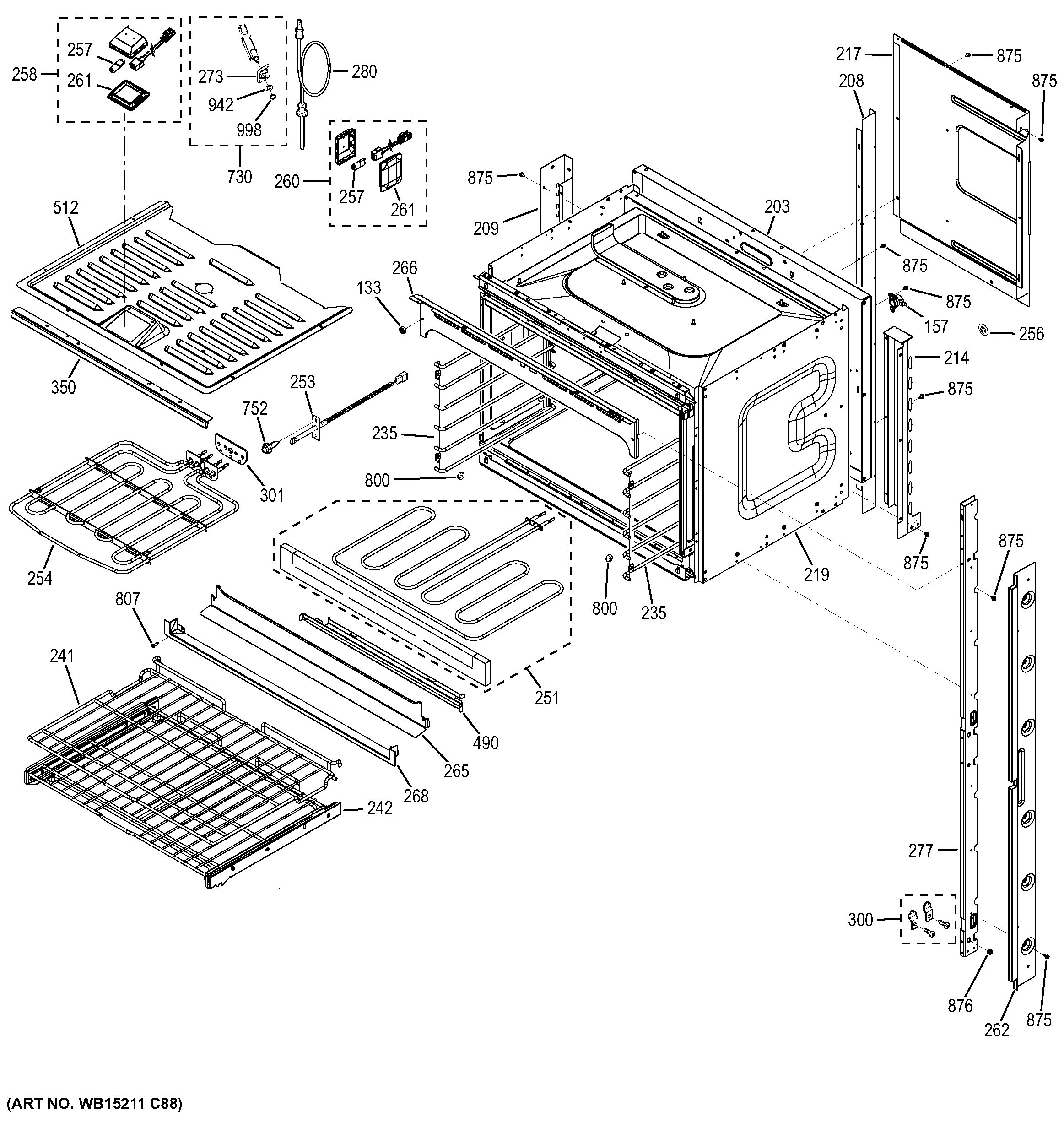 Assembly View for UPPER OVEN | PT9550SF4SS