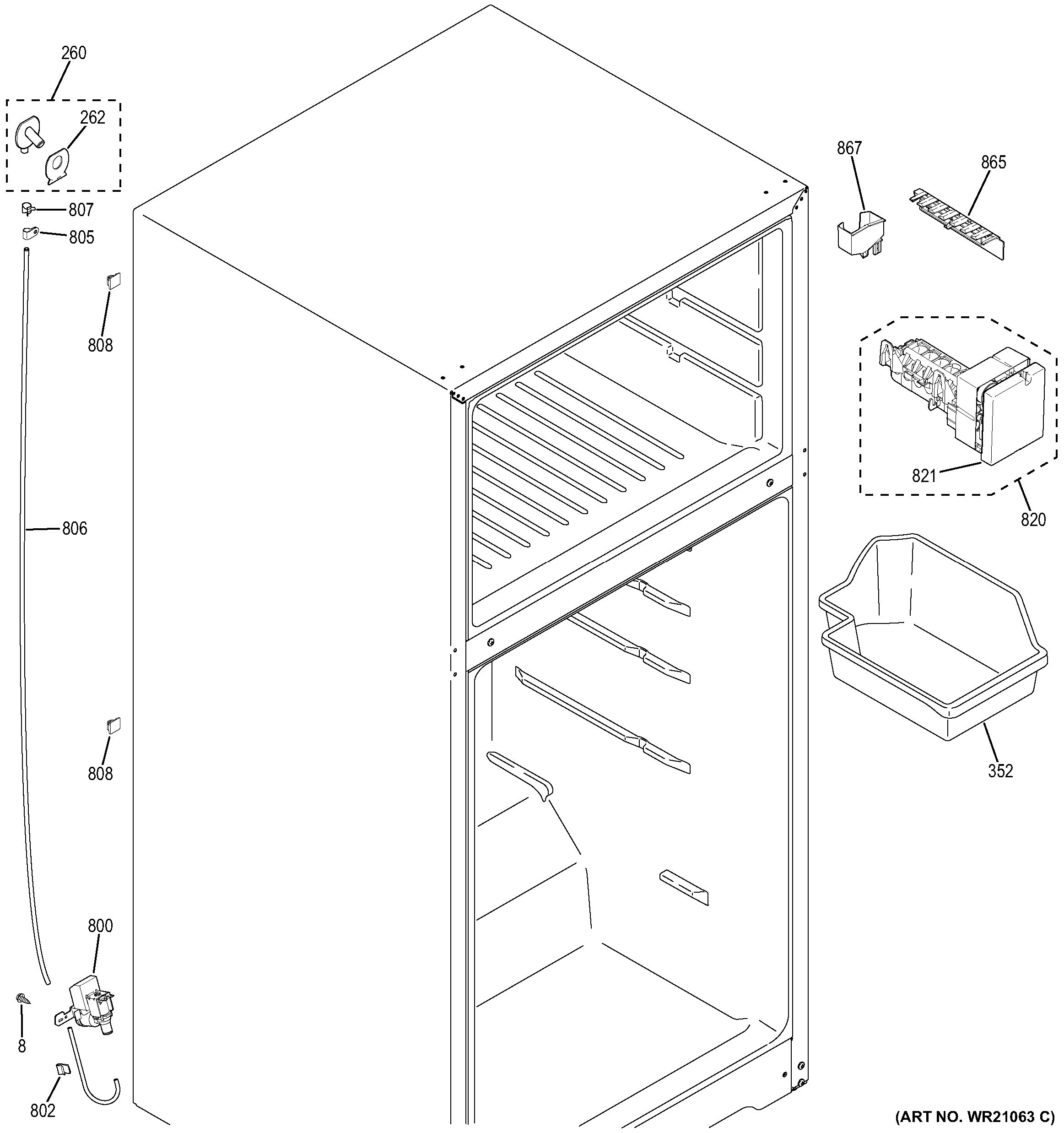 Assembly View for ICE MAKER | GIE18GSHERSS