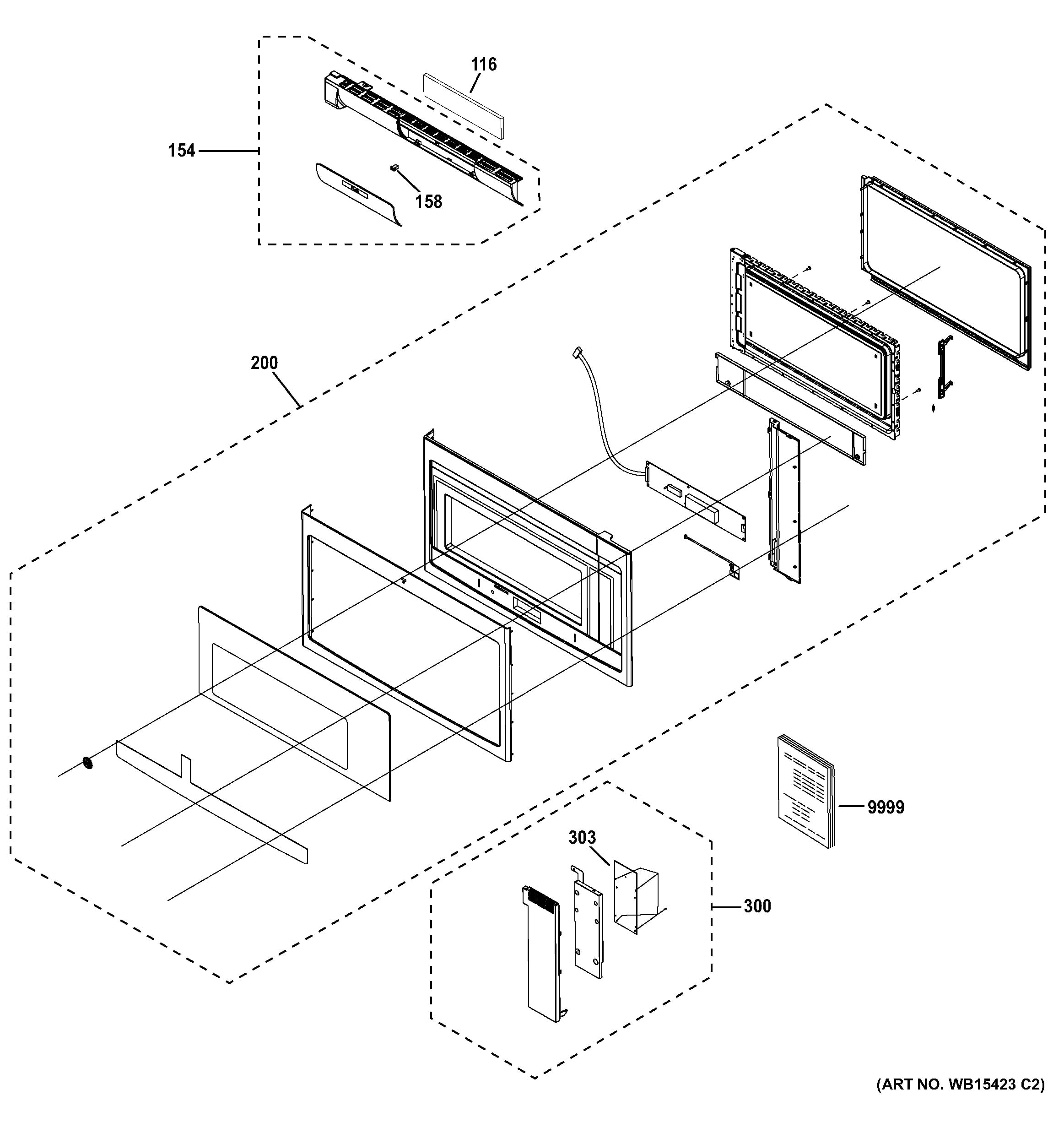 Assembly View for CONTROL PANEL & DOOR PARTS | PVM9005SJ2SS