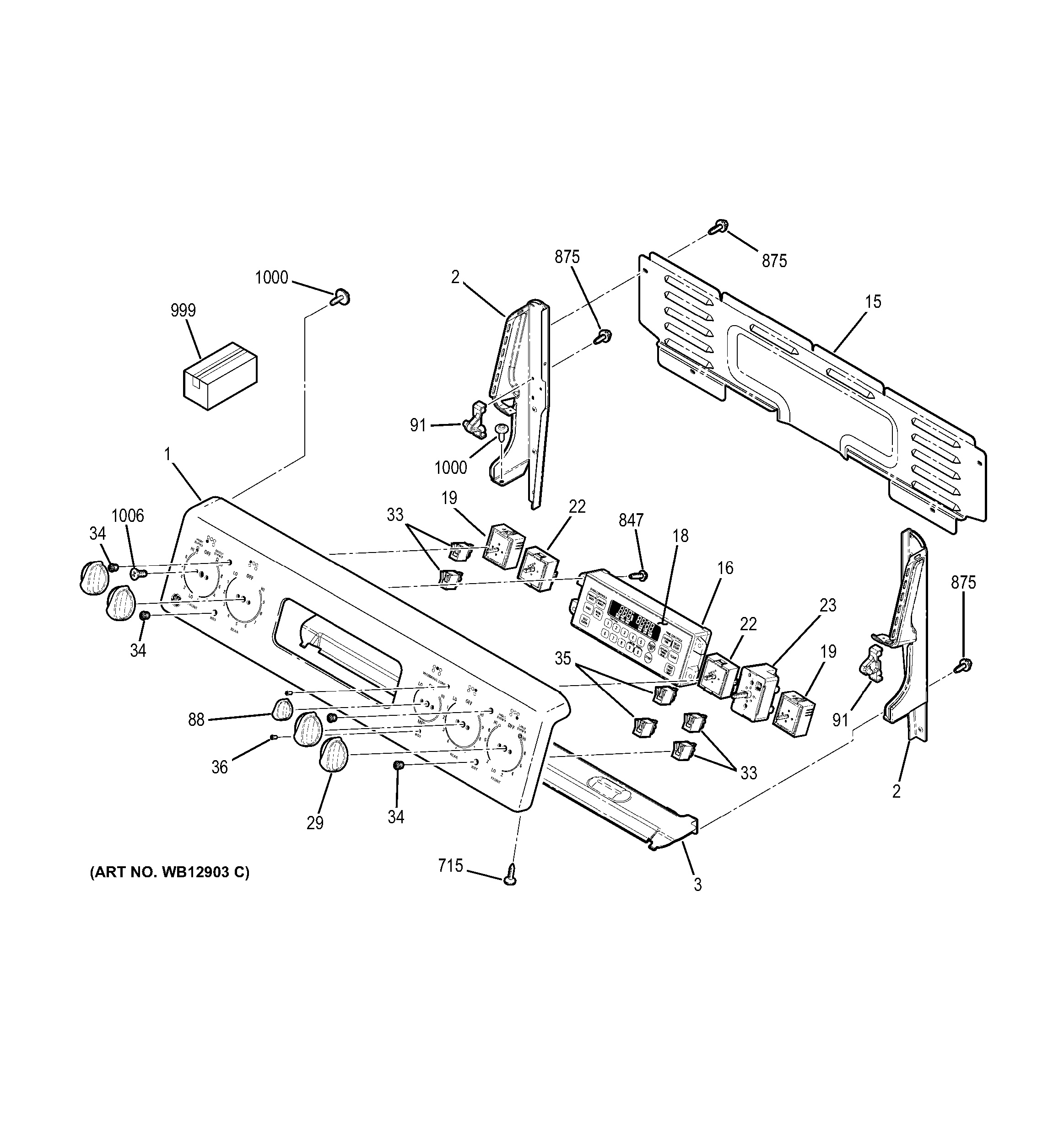 Assembly View for CONTROL PANEL | JBP84BK4BB