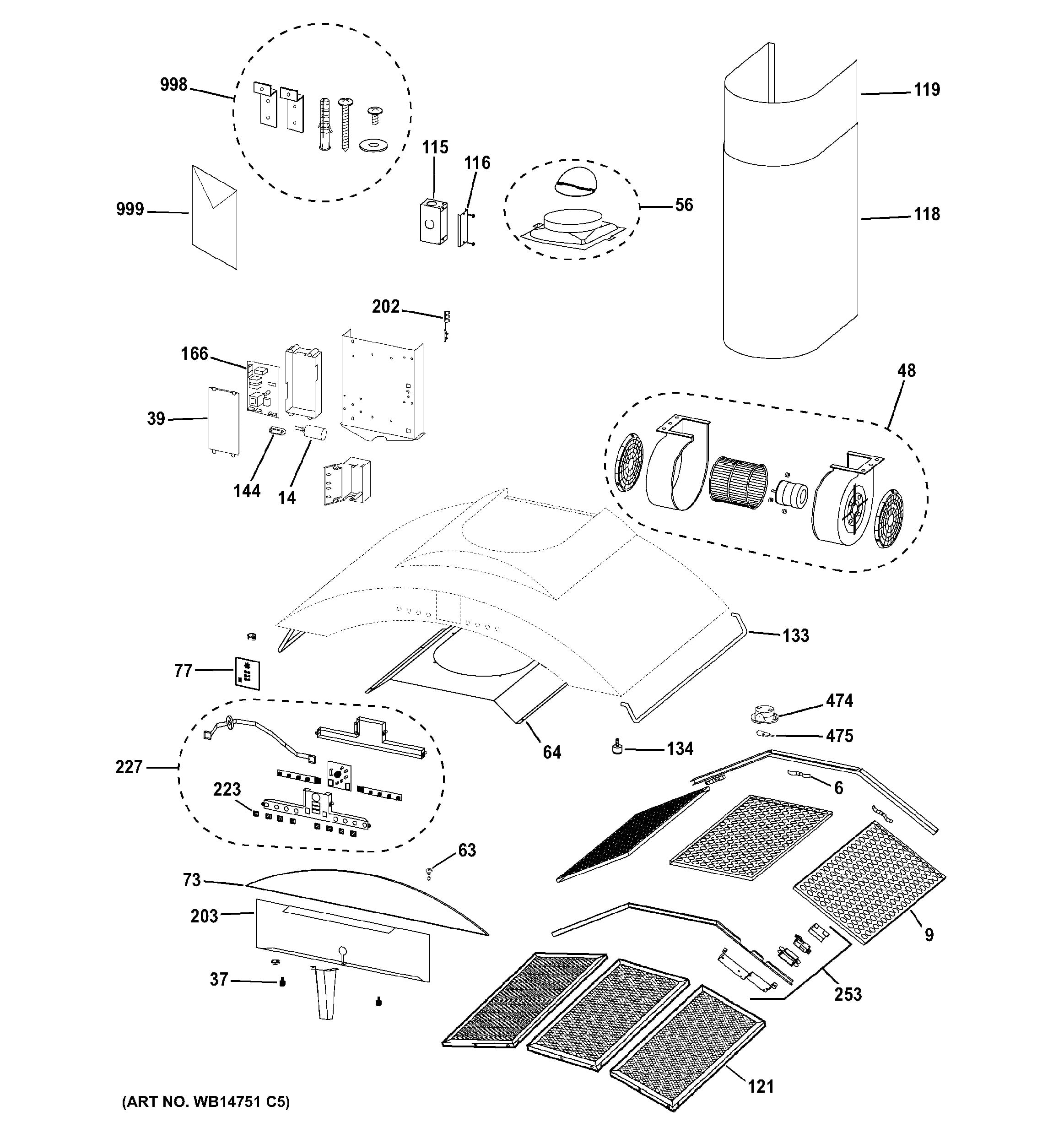 Assembly View for HOOD PARTS | ZV750SP2SS