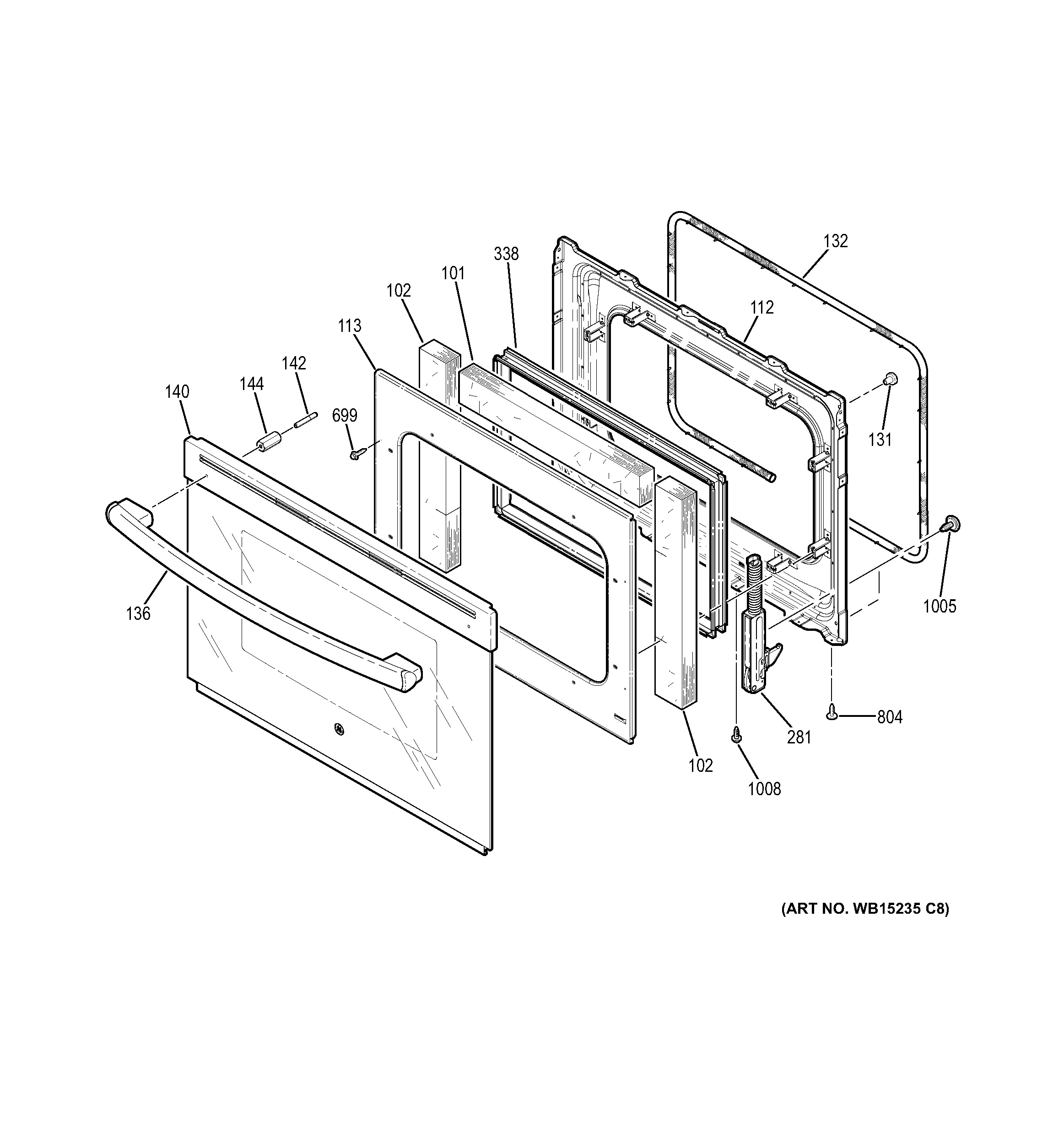 Assembly View for DOOR | JS630DF4CC