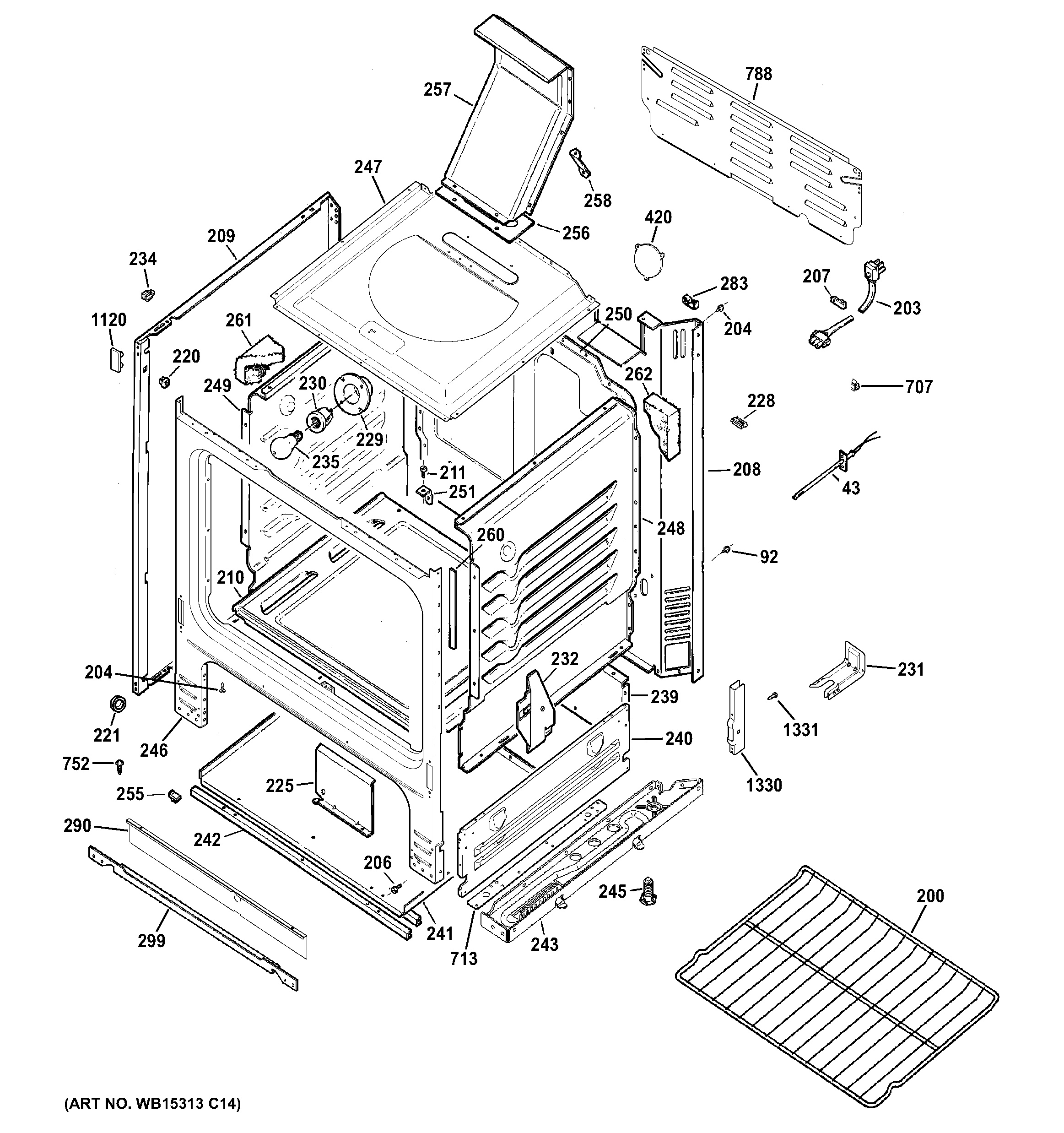 Assembly View for BODY PARTS | JGBS60DEK1BB