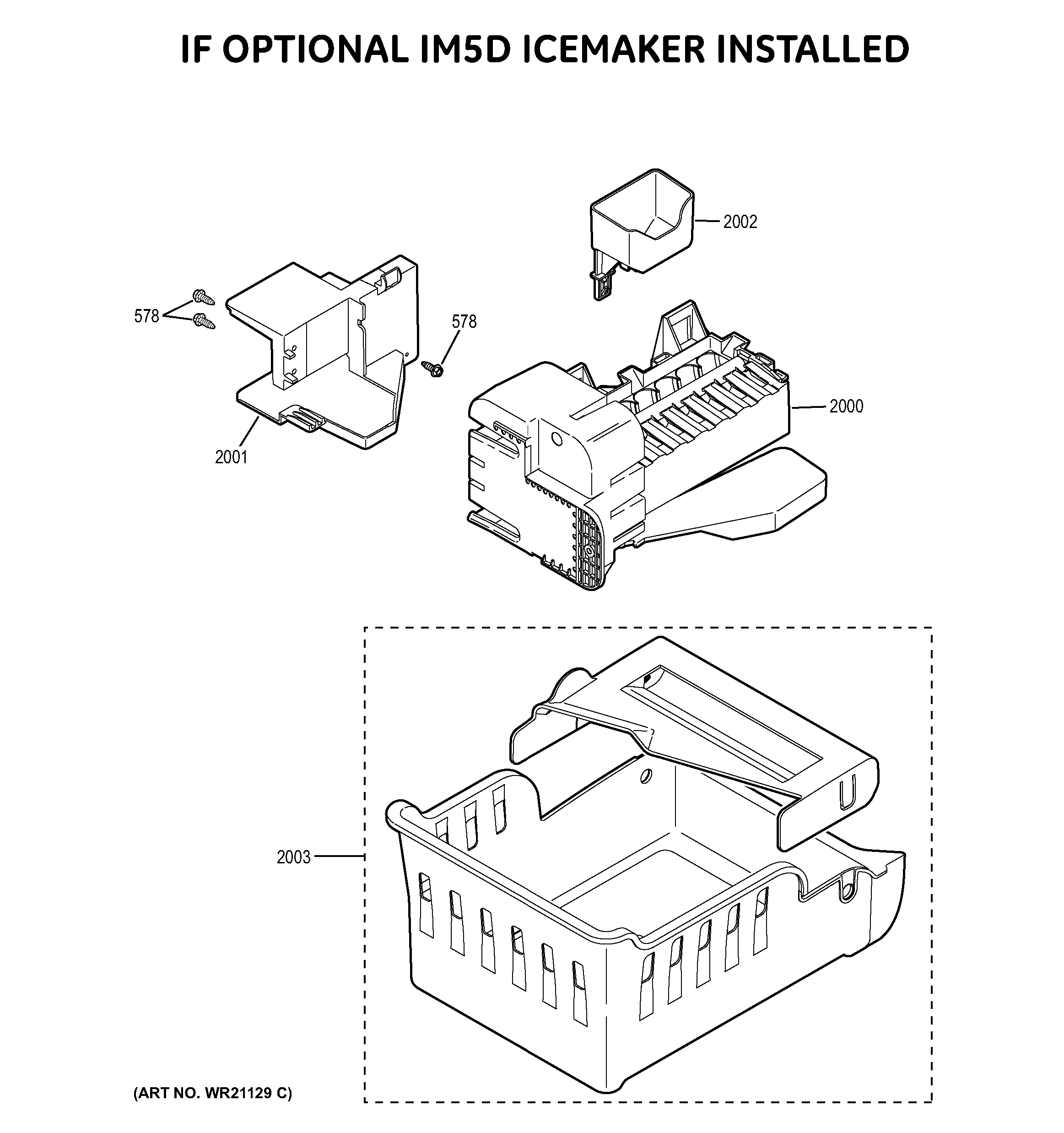 Assembly View for OPTIONAL ACCESSORIES | PFE28KMKBES