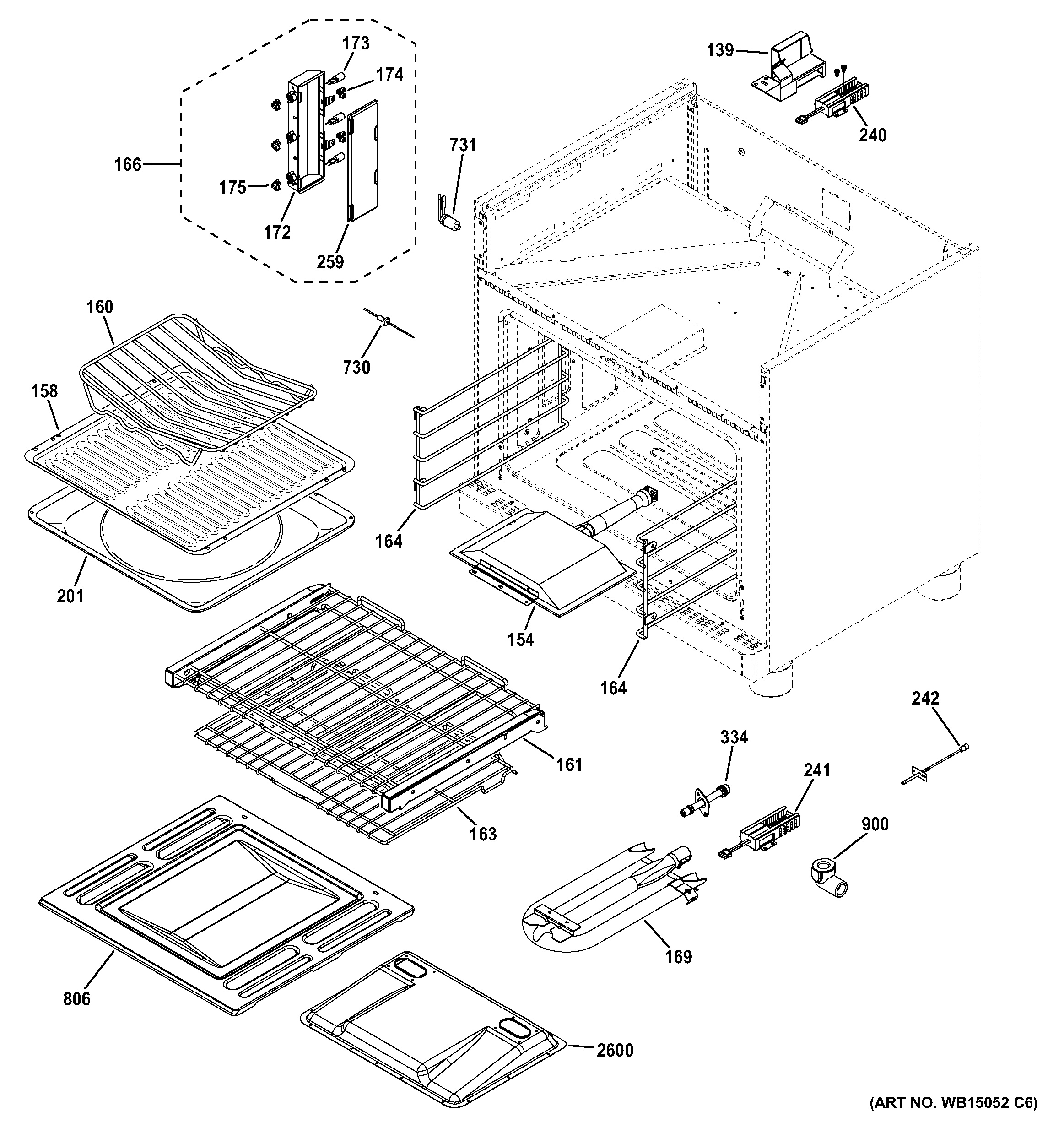Assembly View for OVEN CAVITY PARTS | ZGP364NDR5SS