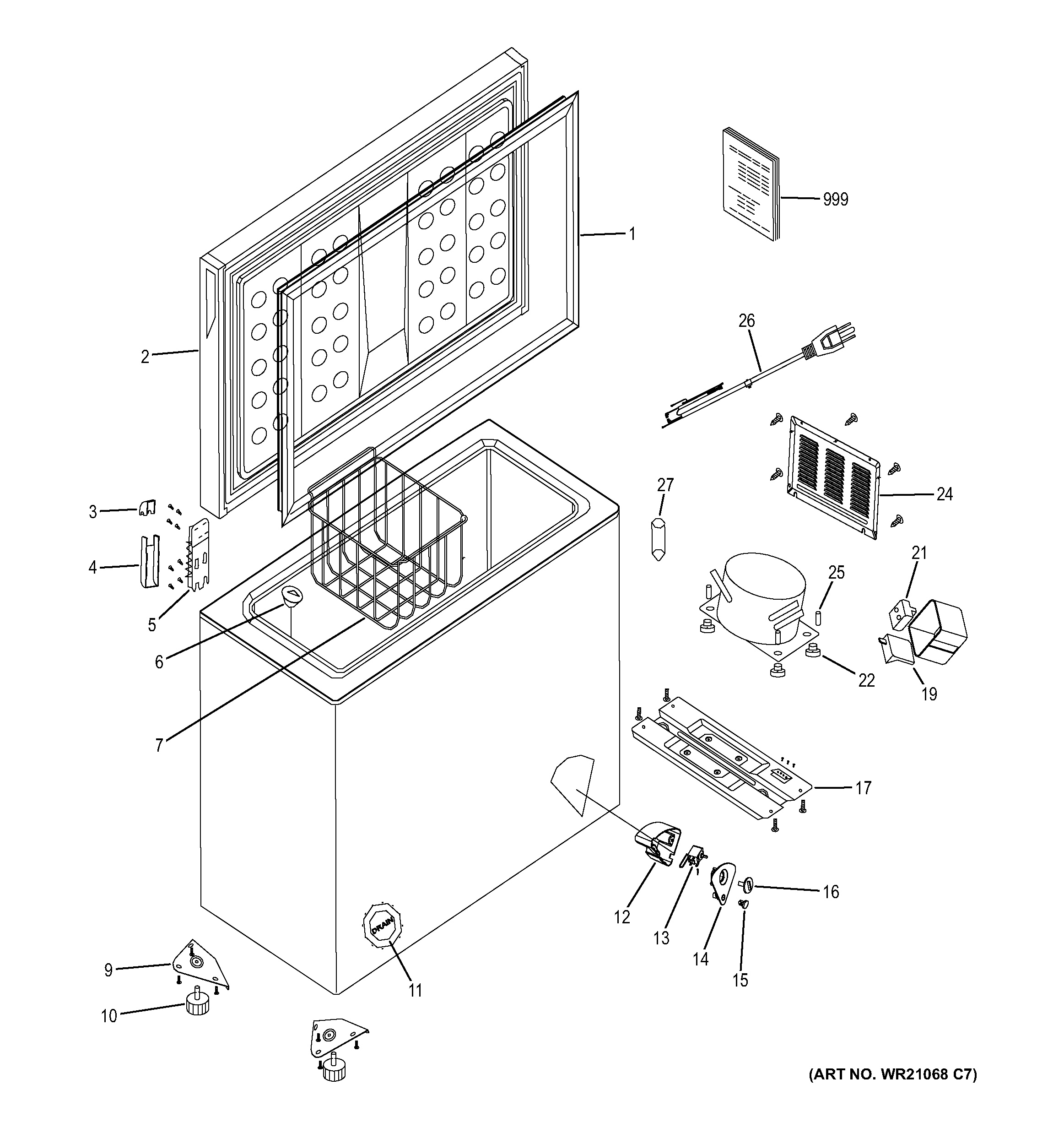 Assembly View for FREEZER PARTS | FCM7SKAWW