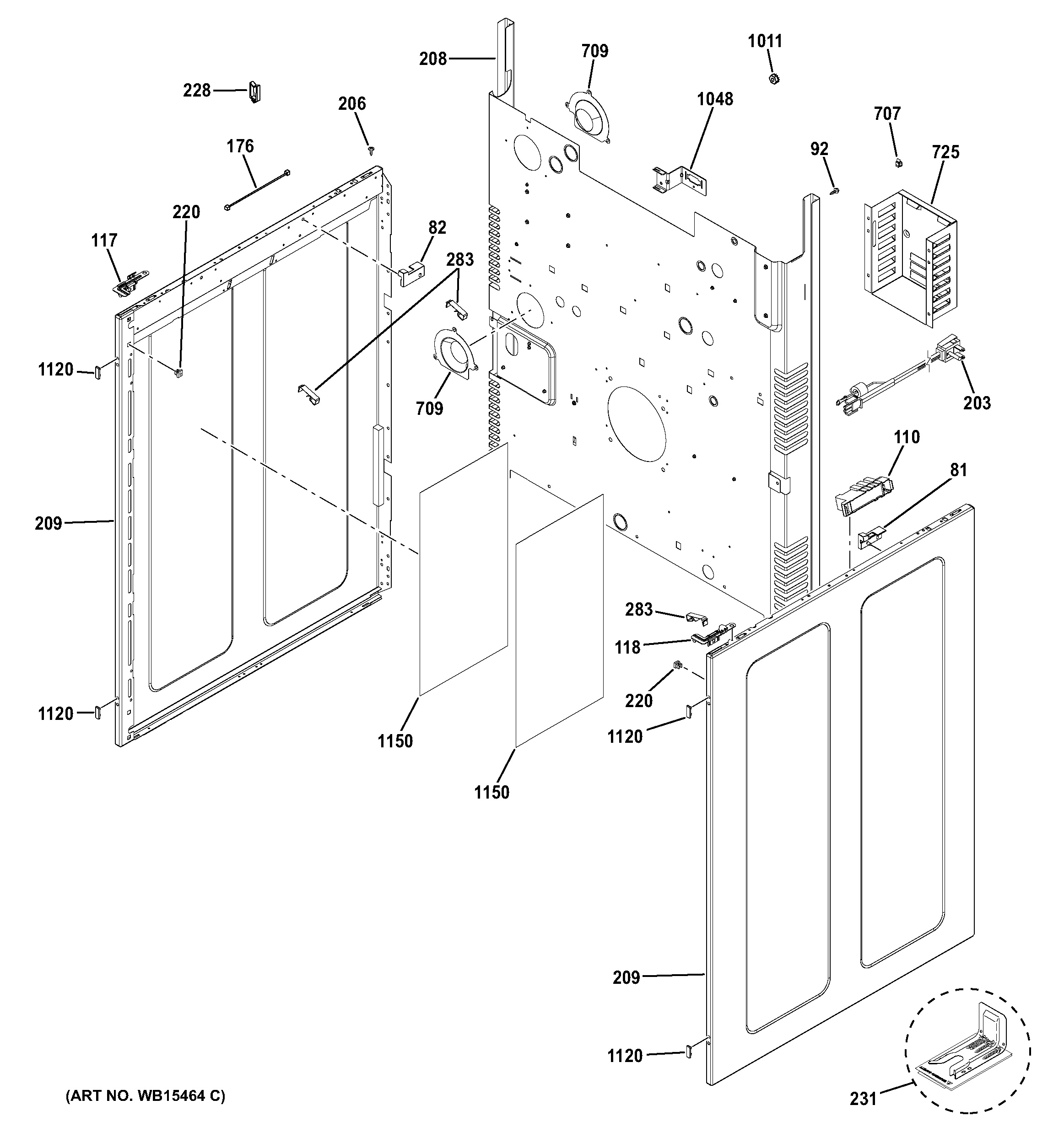 Assembly View for BODY PARTS | JGB860SEJ3SS